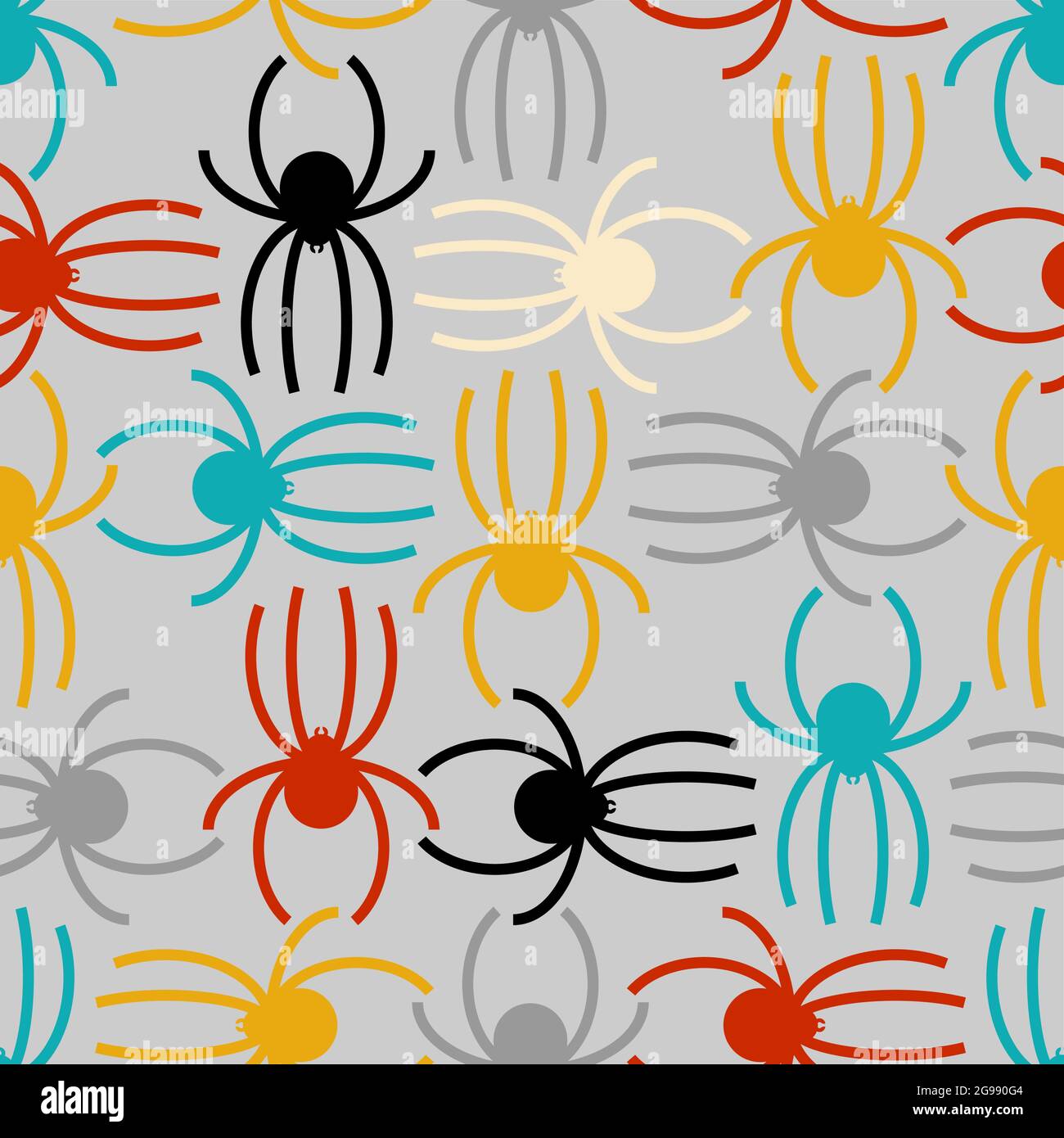 Spider pattern seamless. Arthropod animal background. vector texture ...
