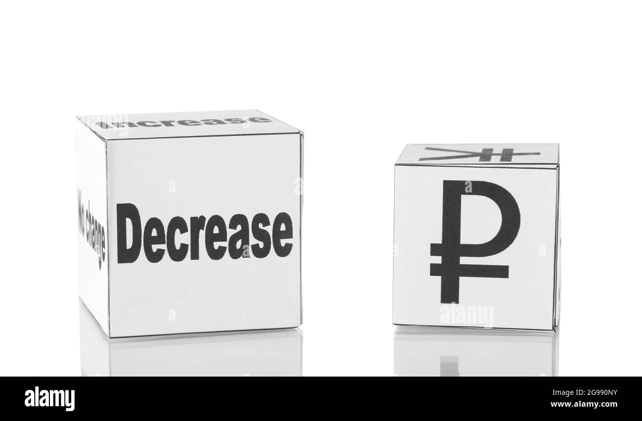 forex. currency in the white dices on white background Stock Photo - Alamy