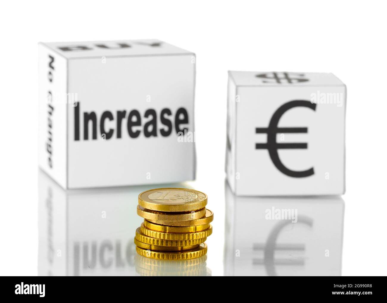 forex. currency in the white dices on white background Stock Photo - Alamy