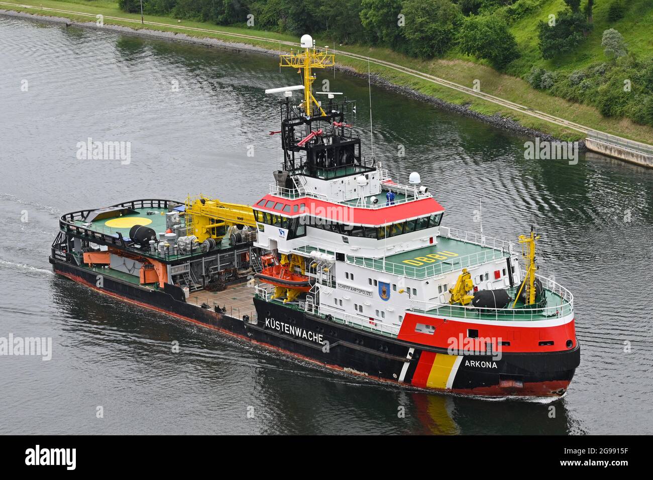 Pollution Control Vessel ARKONA, Kiel Canal Stock Photo - Alamy