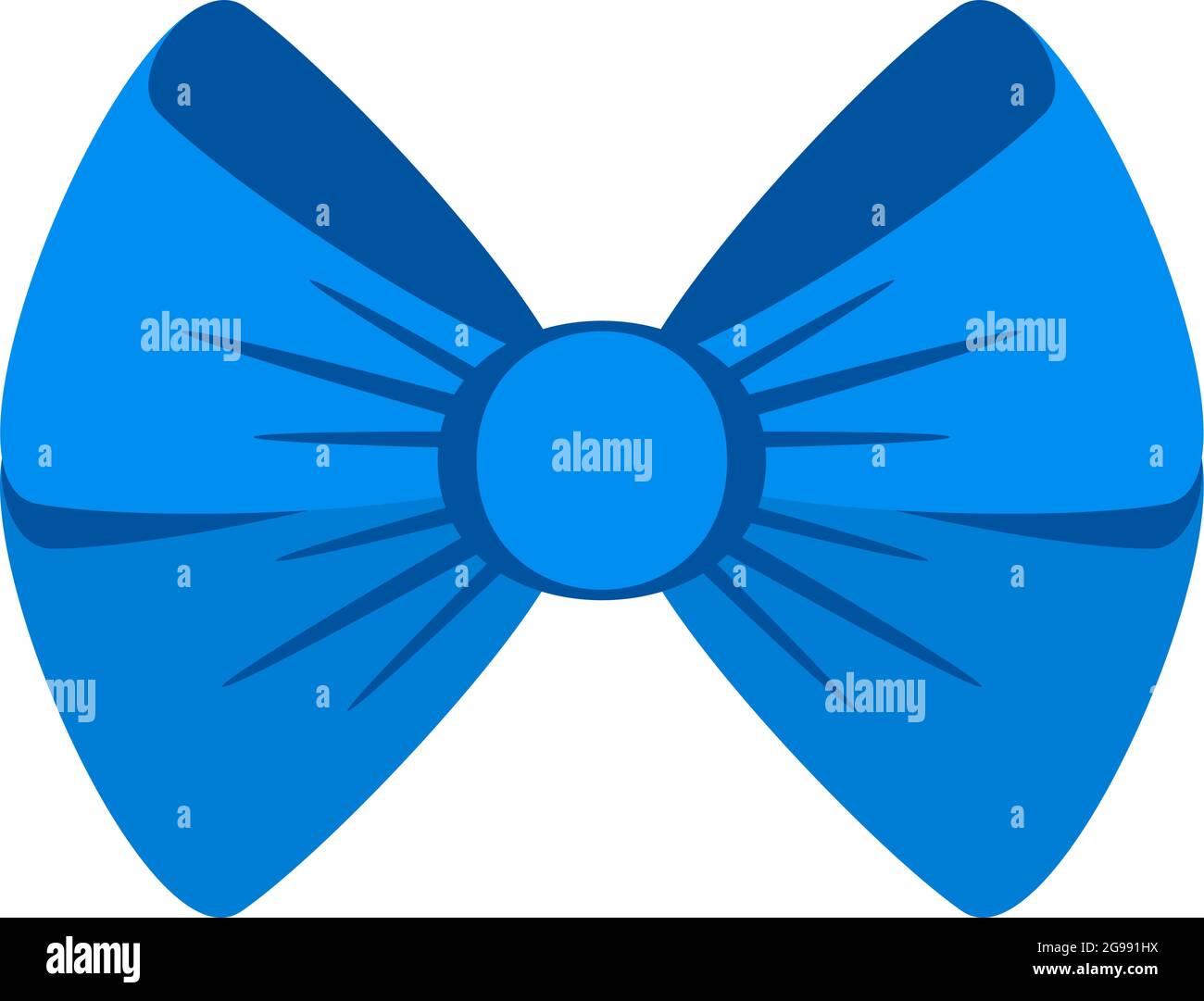 Decorative festive blue bow. Icon for greeting cards Stock Vector Image ...