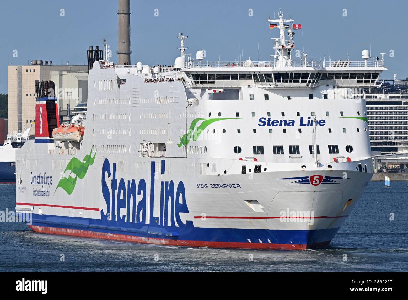STENA GERMANICA leaving port of Kiel, bound for Gothenburg Stock Photo ...