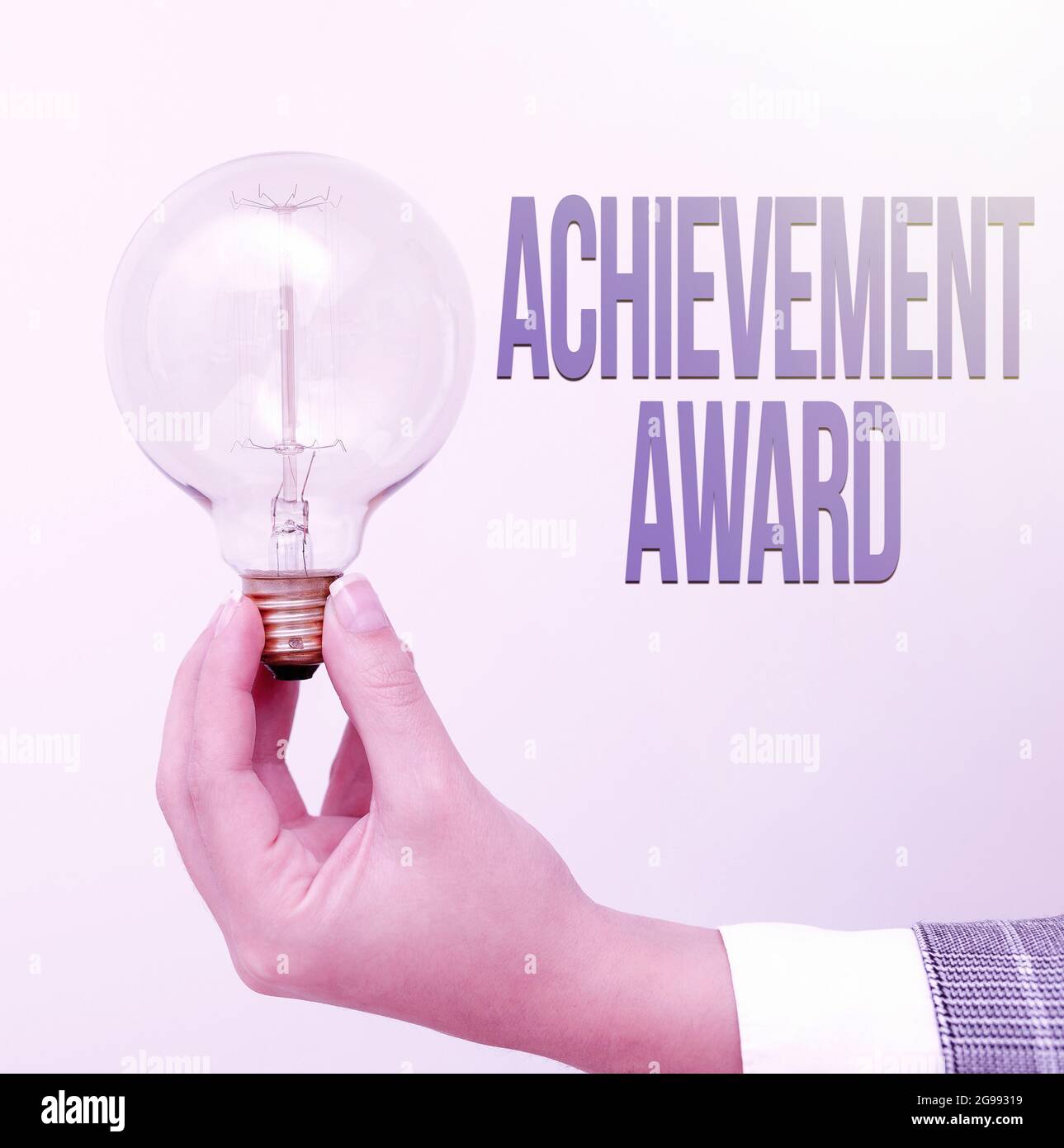 Sign displaying Achievement Award. Business approach recognizes worthy ...