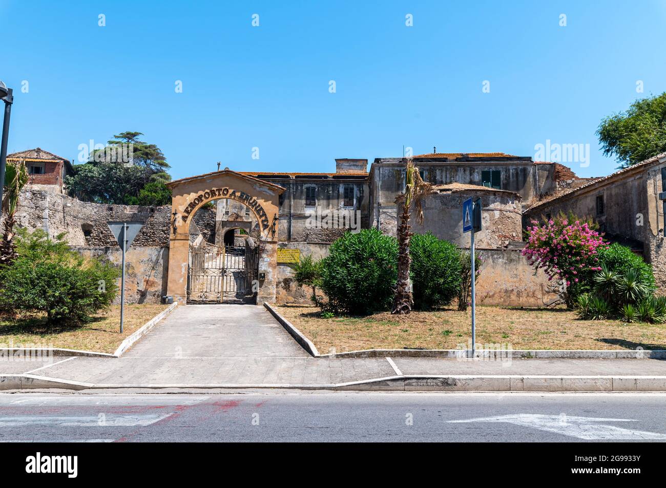 orbetello,italy july 24 2021:former airport of Orbetello now never in ...