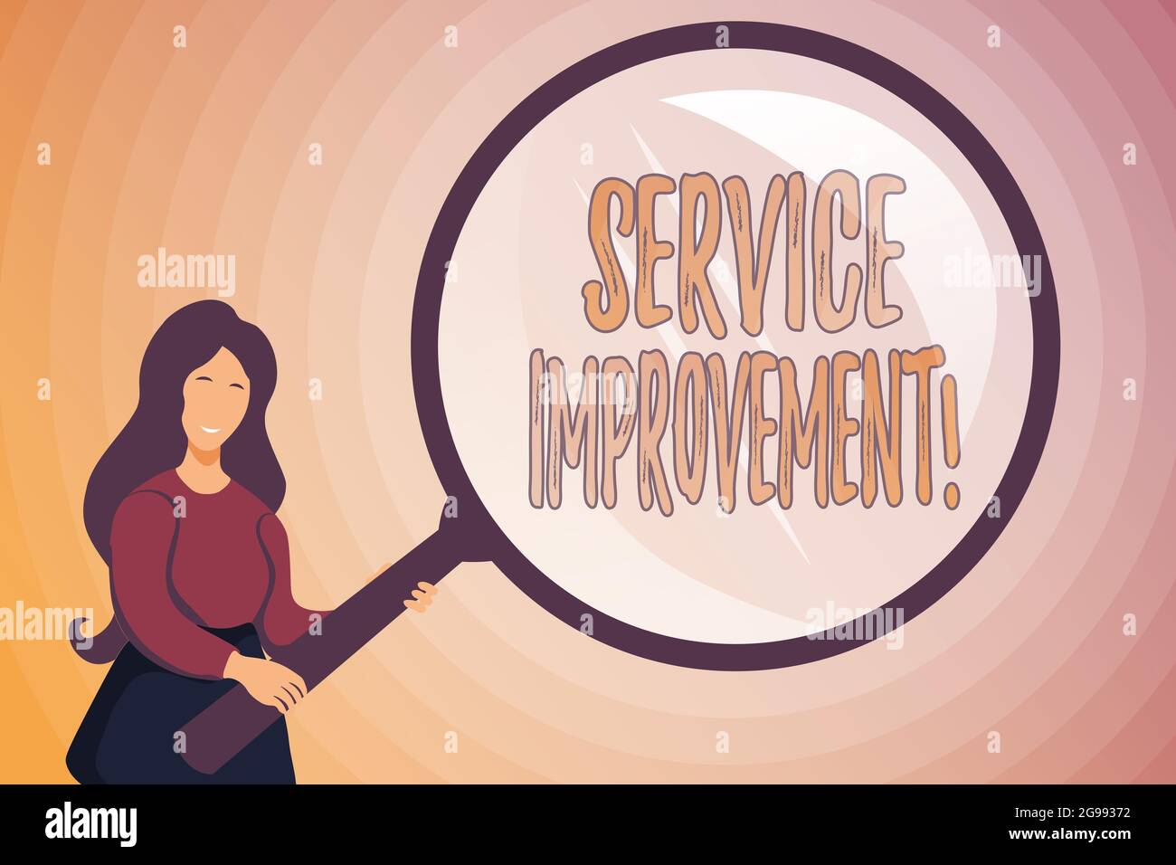 Sign displaying Service Improvement. Concept meaning continuous actions ...