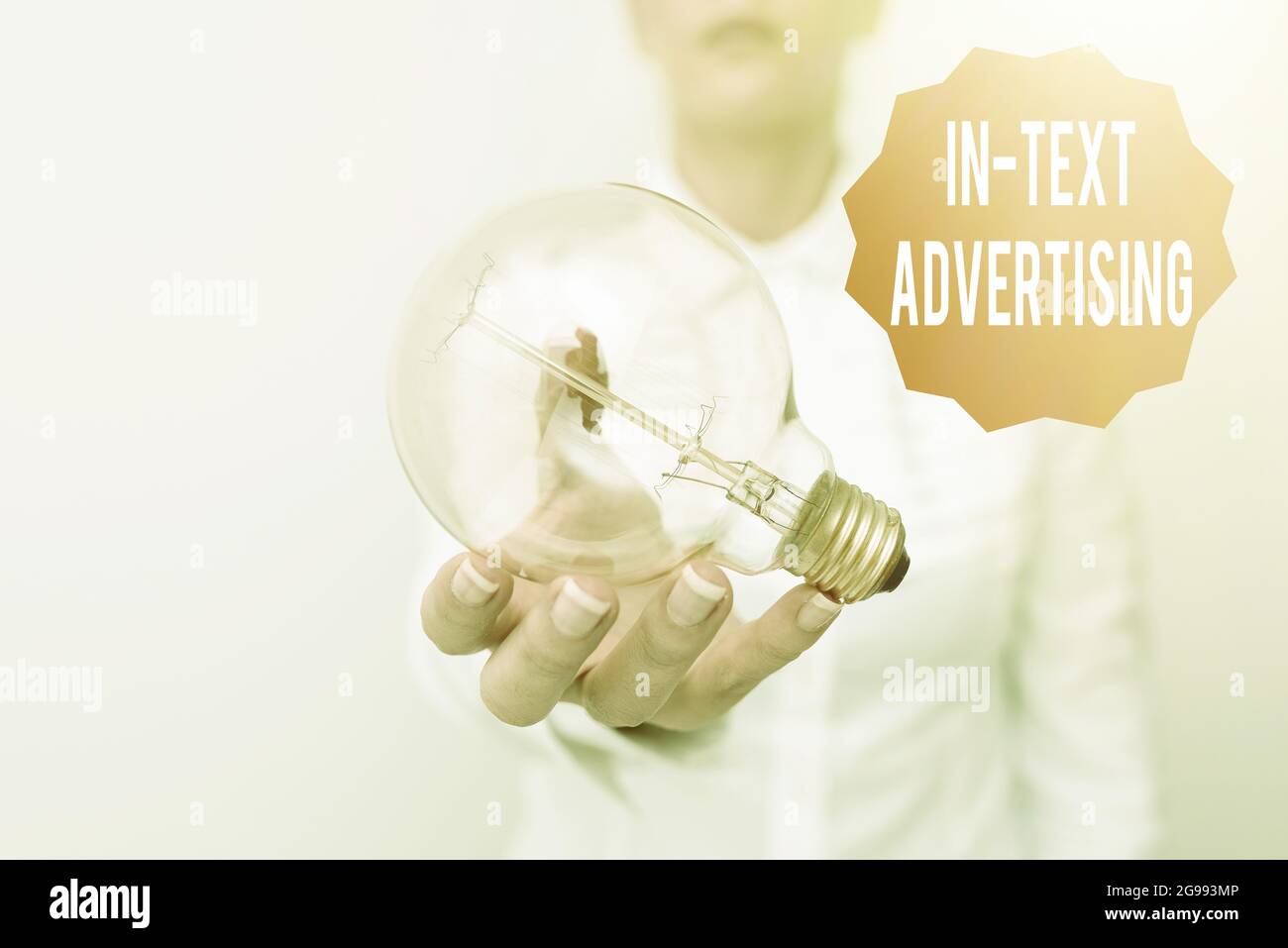 Hand writing sign In Text Advertising. Business concept advertisement ...