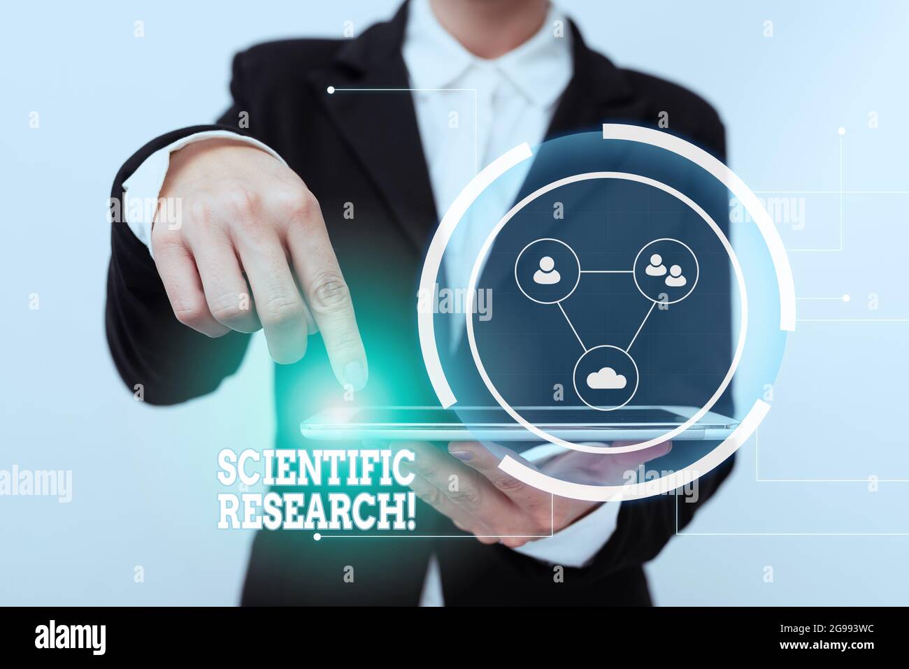 Hand writing sign Scientific Research. Business approach methodical ...