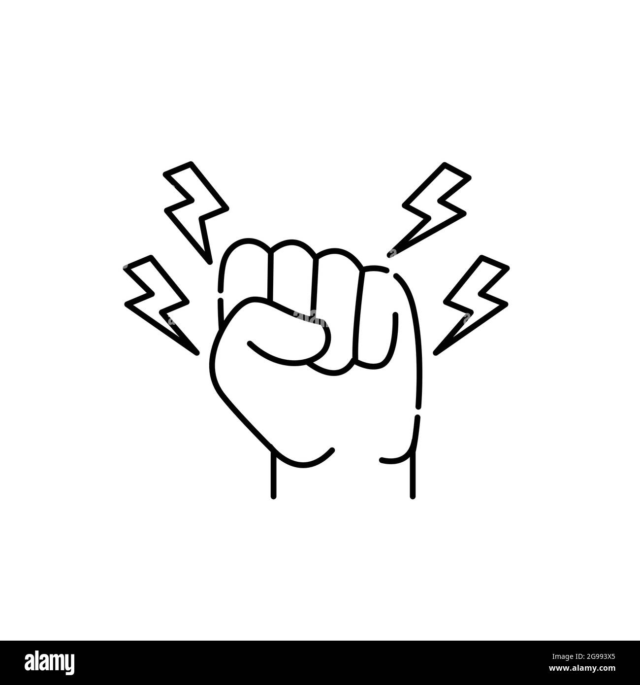 Behavioural problems aggressive olor line icon. Computer-induced ...