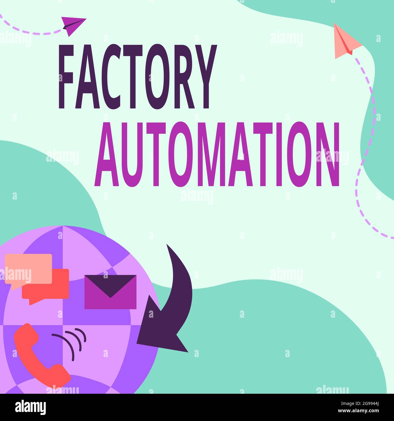 Conceptual caption Factory Automation. Business idea automatic ...