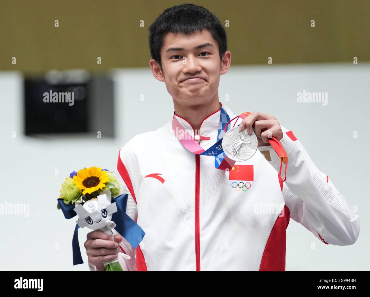 Tokyo, Japan. 25th July, 2021. Sheng Lihao of China react during the ...