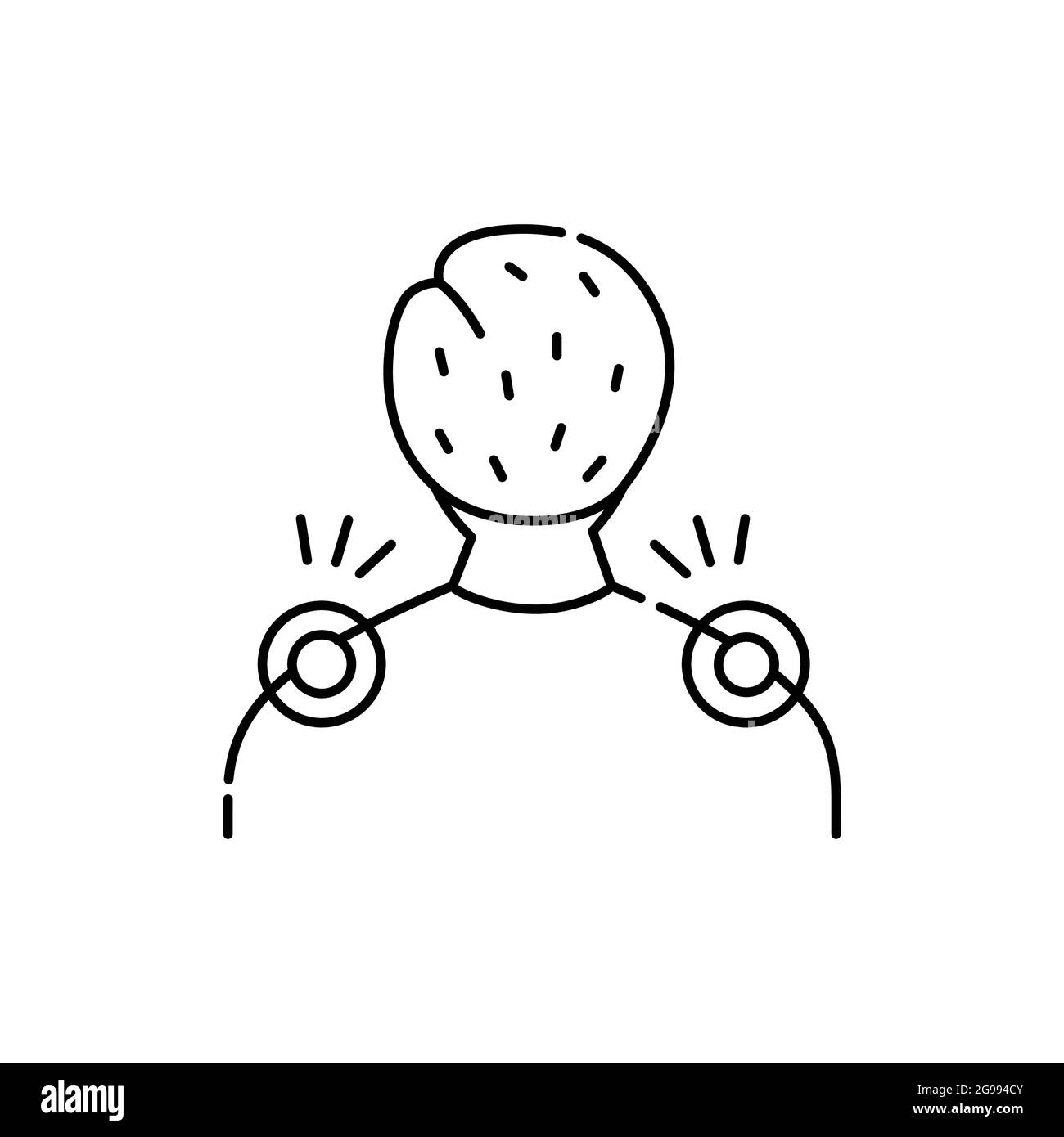 Neck strain Stock Vector Images - Alamy