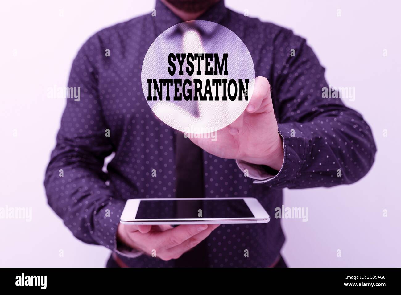 Text sign showing System Integration. Business showcase process of ...