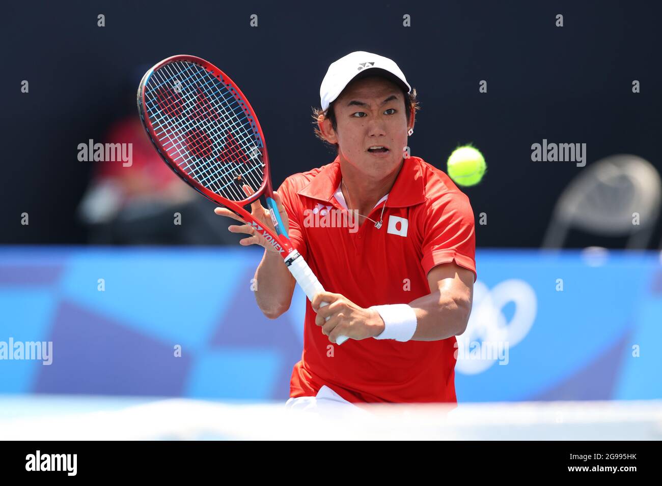Tokyo, Japan. 25th July, 2021. Yoshihito Nishioka (JPN) Tennis : Men's Singles 1st Round during ...