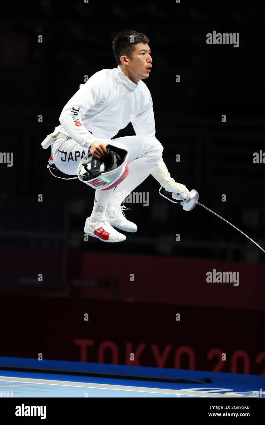 Chiba, Japan. 25th July, 2021. Kazuyasu Minobe (JPN) Fencing : Men's ...