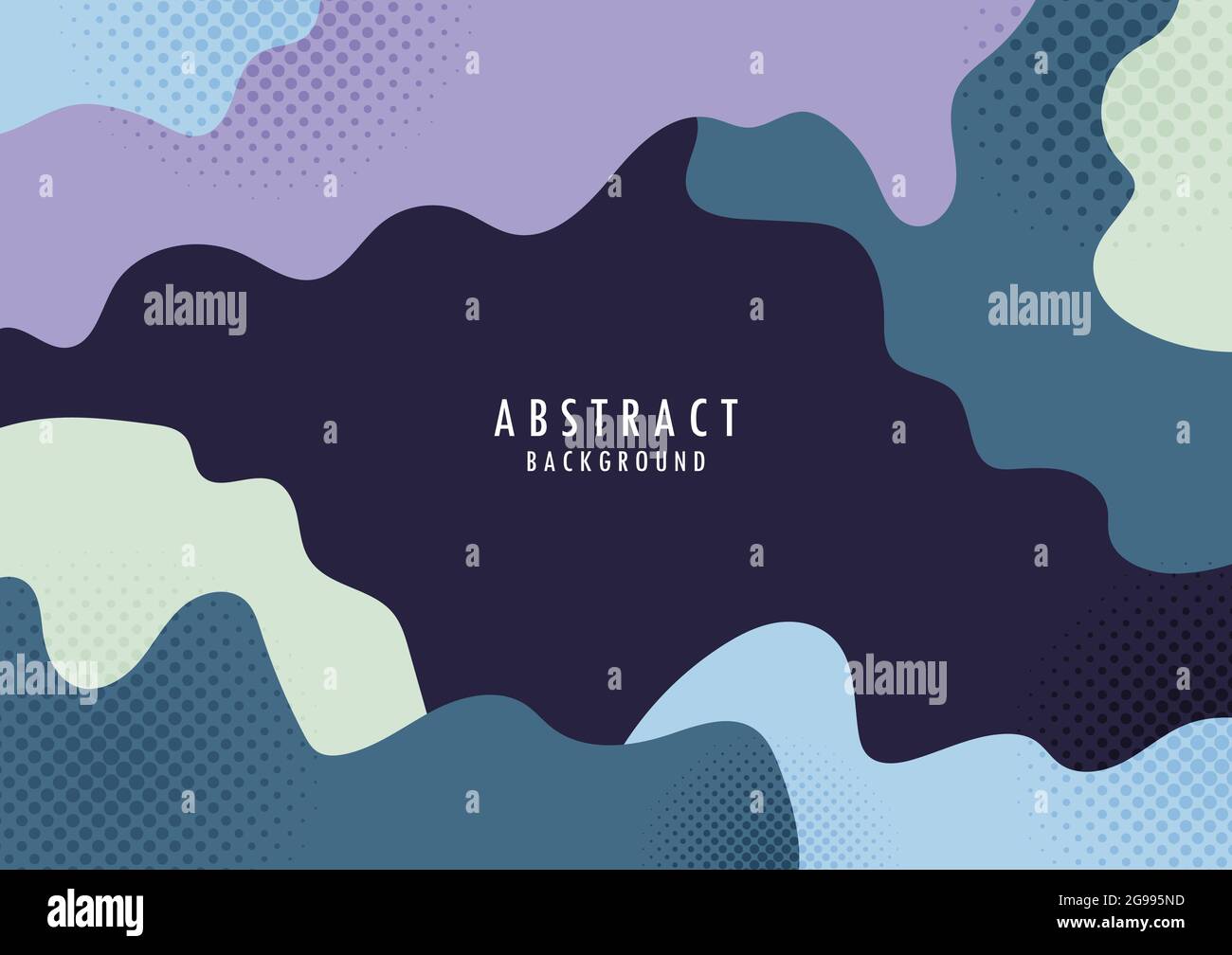 Abstract organic shape with halftone design colorful template ...