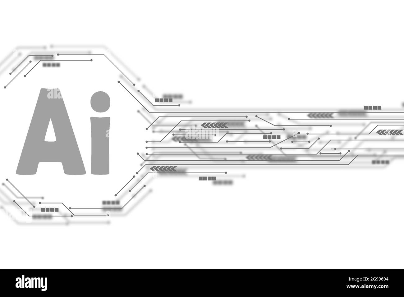 Artificial intelligence white background with circuit board pattern ... Artificial intelligence white background with circuit board pattern ...