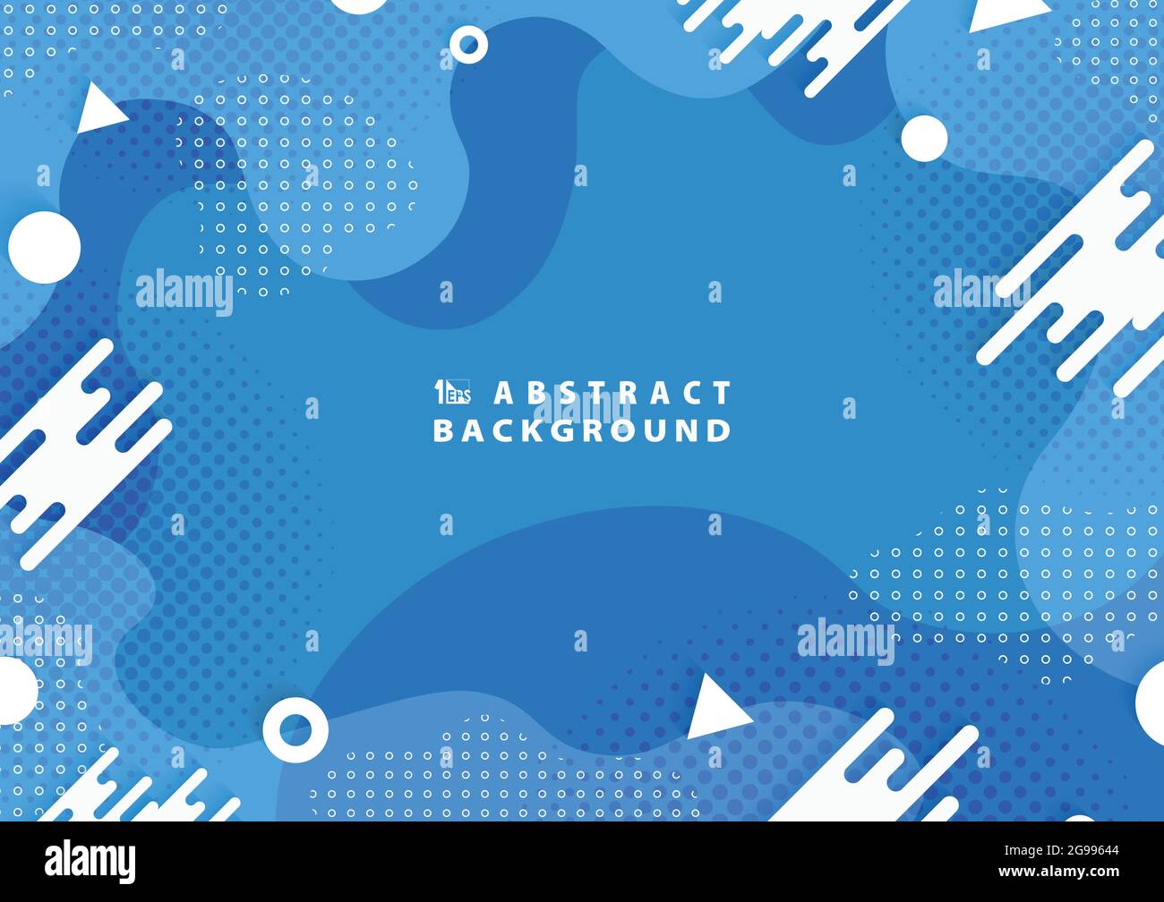 Abstract blue wavy design of modern template design. Artwork with ...