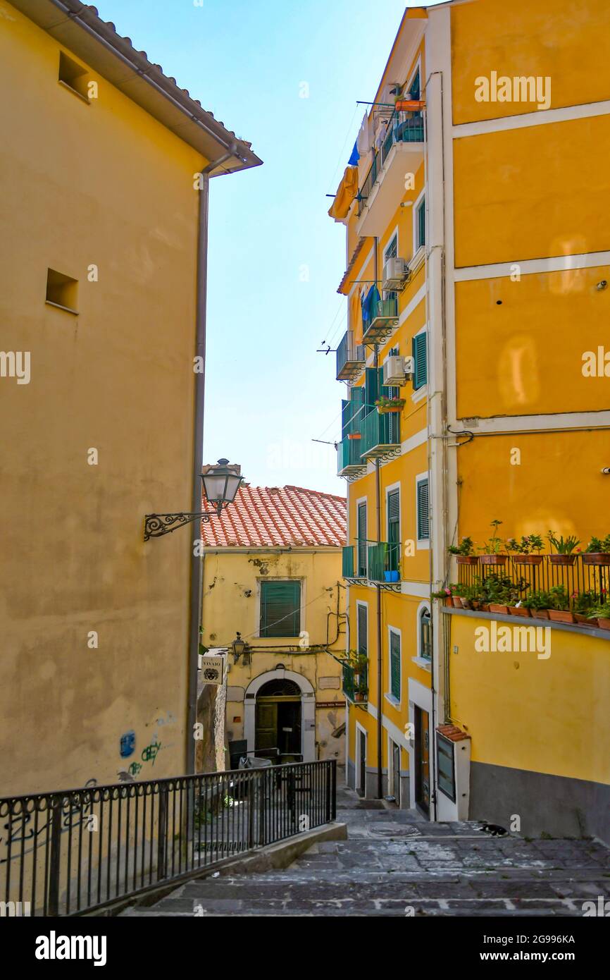 A street in the historic center of Salerno, Italy Stock Photo - Alamy
