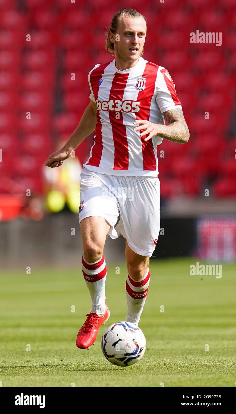 Stoke, England, 24th July 2021. Ben Wilmot of Stoke City during the Pre ...