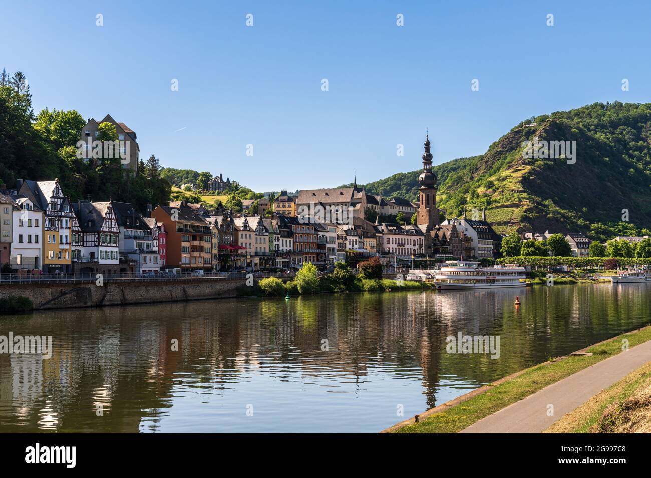 Cochem, Rhineland-Palatine, Germany - June 14, 2021: View at the town ...