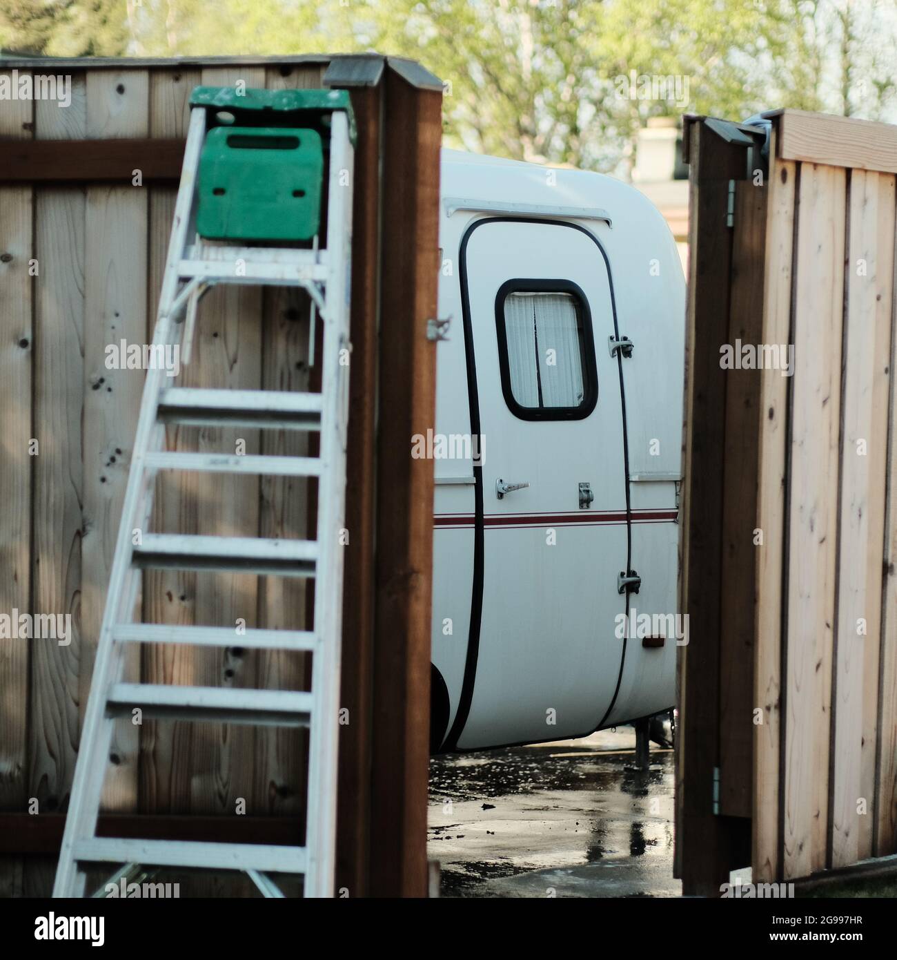 Spring Cleaning Camper Stock Photo - Alamy