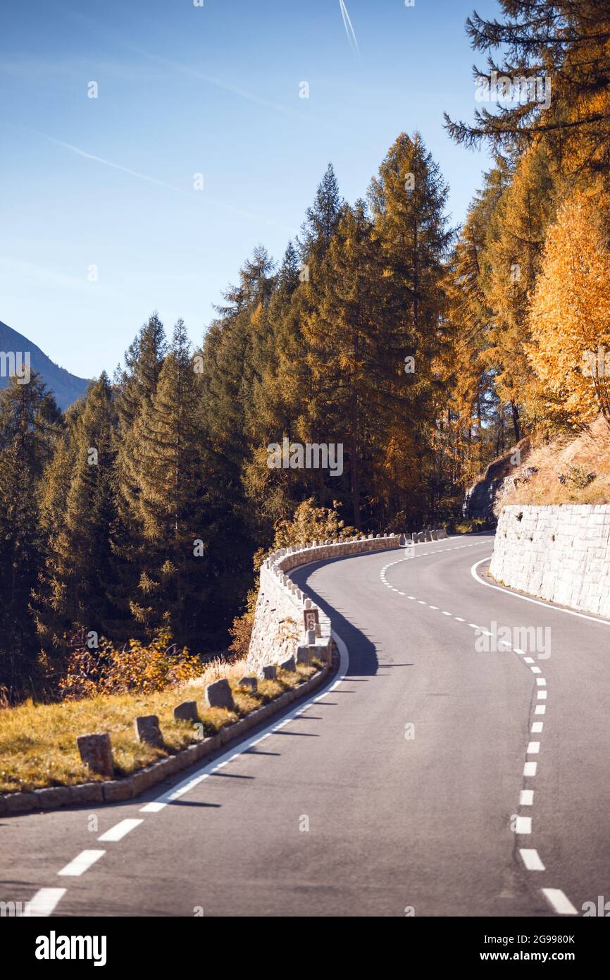 beautiful landscape. mountain road - road in the mountains of austria ...
