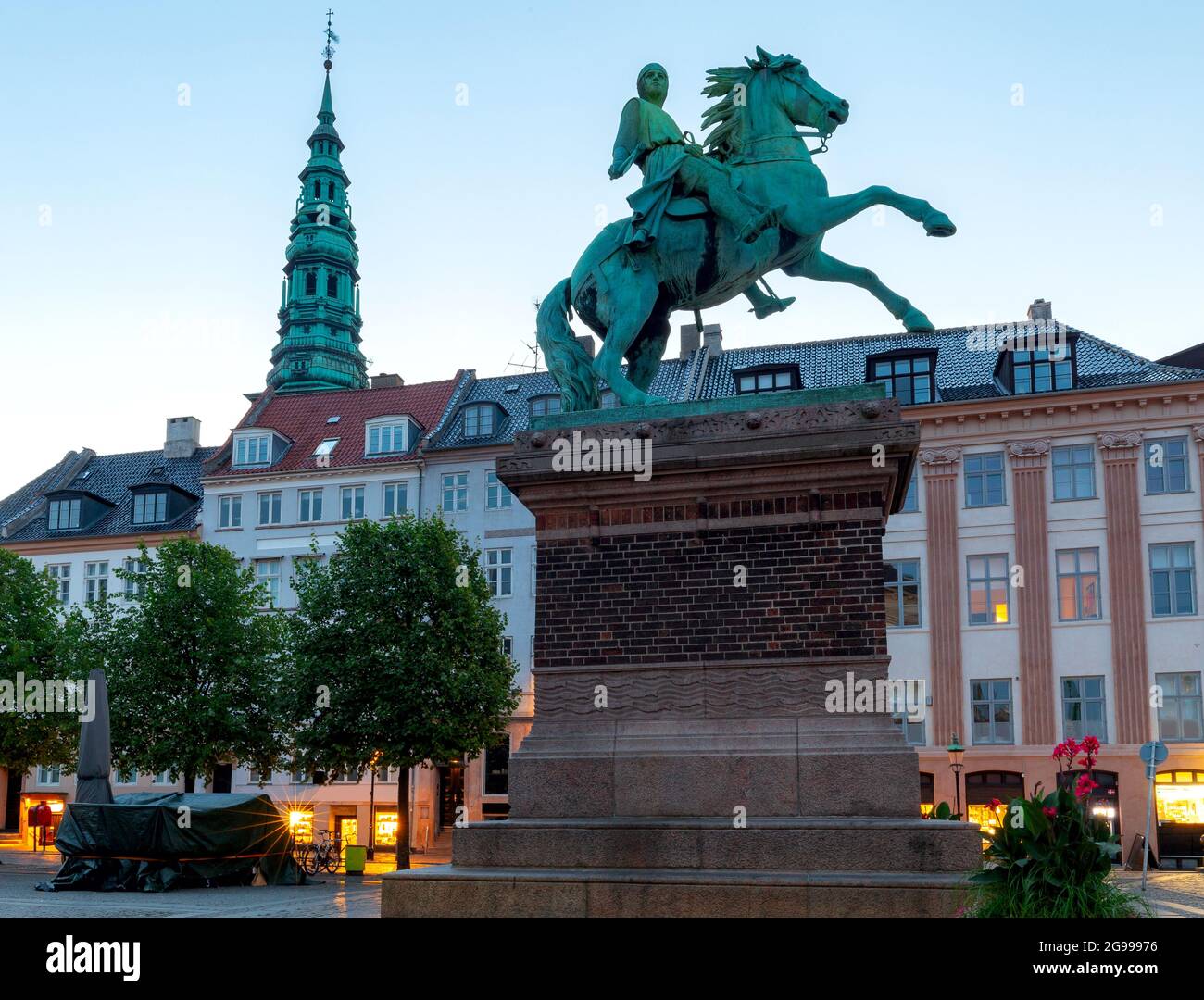 Equestrian statue of Bishop Absalon. Copenhagen. Denmark Stock Photo ...