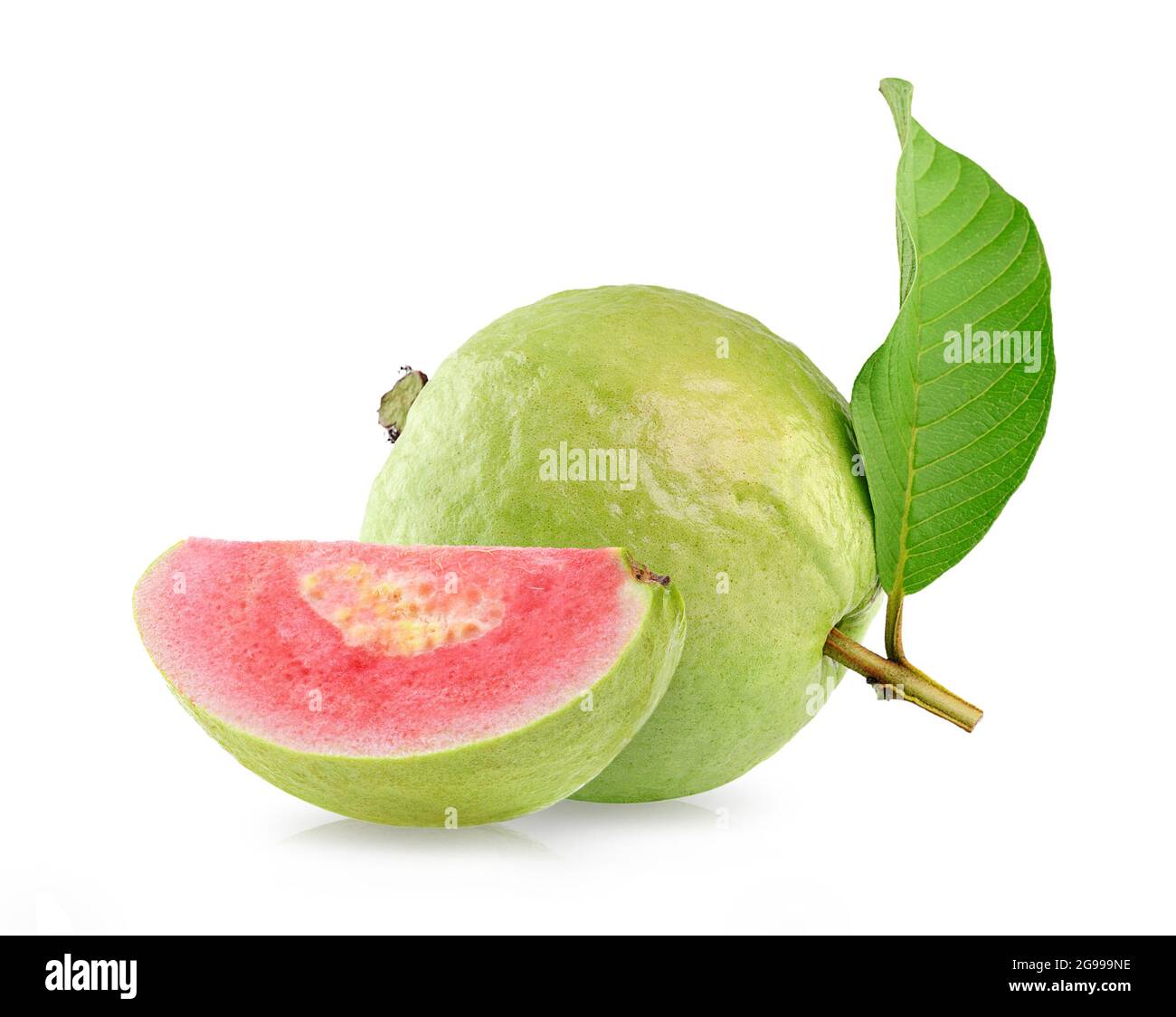 Pink Guava fruit isolated on white background Stock Photo - Alamy
