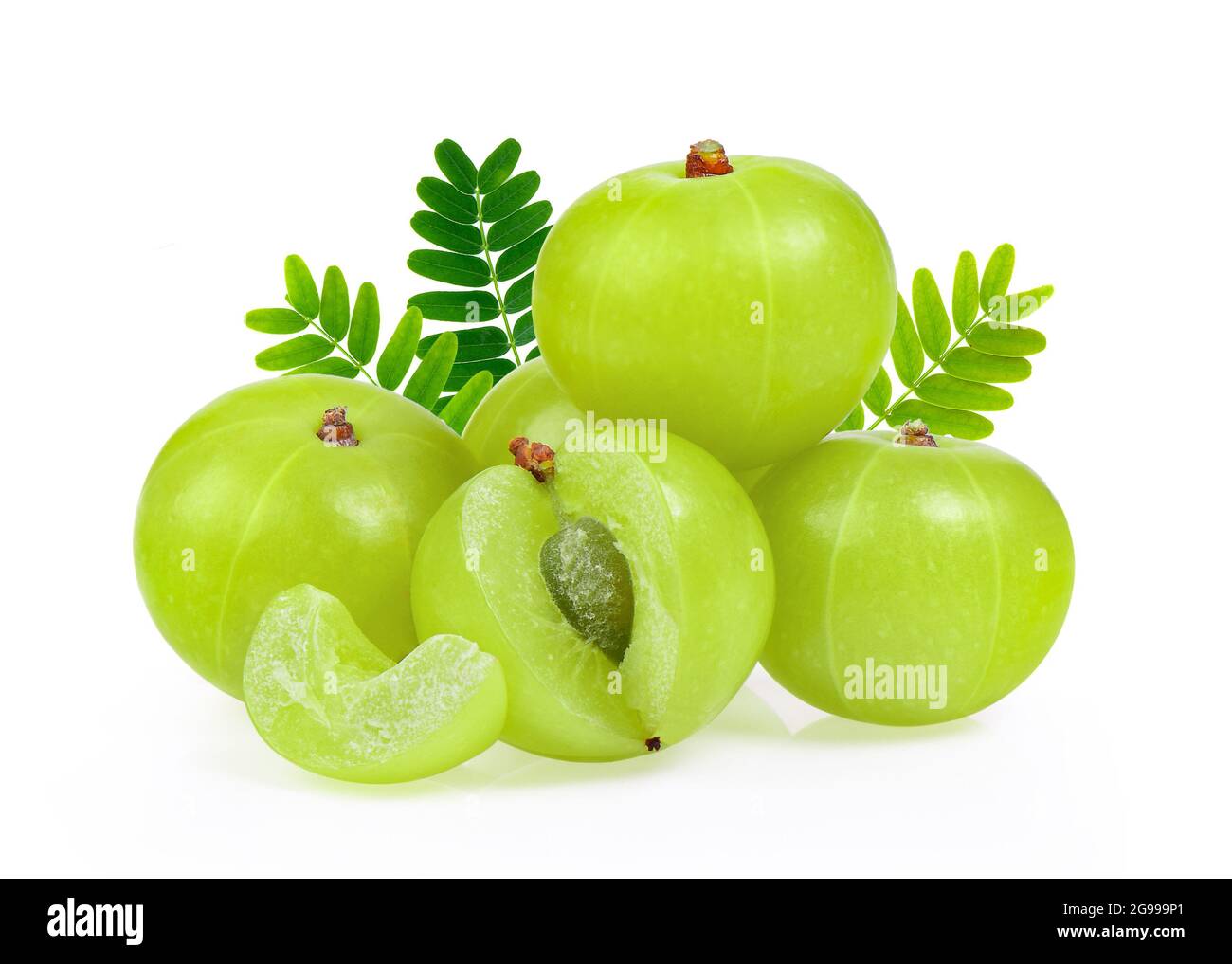 Indian gooseberry isolated on white background Stock Photo - Alamy