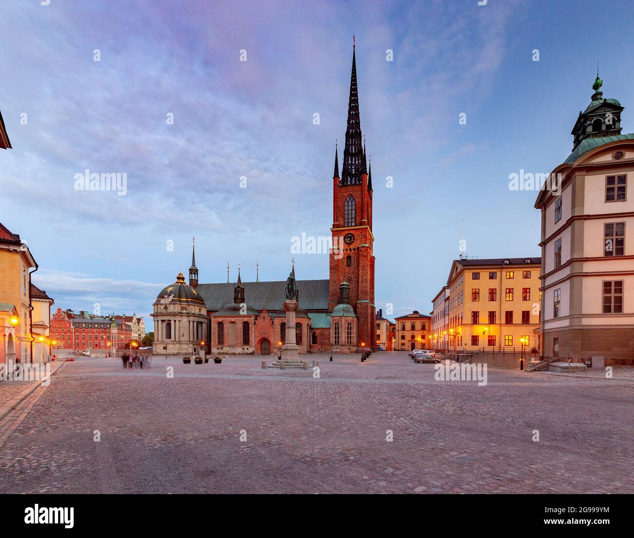 The famous square Birger Jarl Borg on the island of Galma Stan at dawn ...