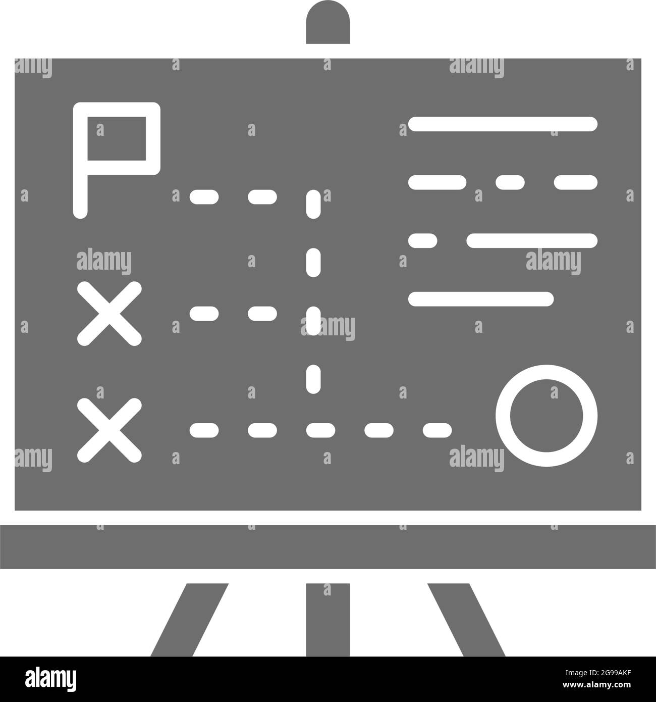 Vector presentation with diagram, training grey icon Stock Vector Image ...