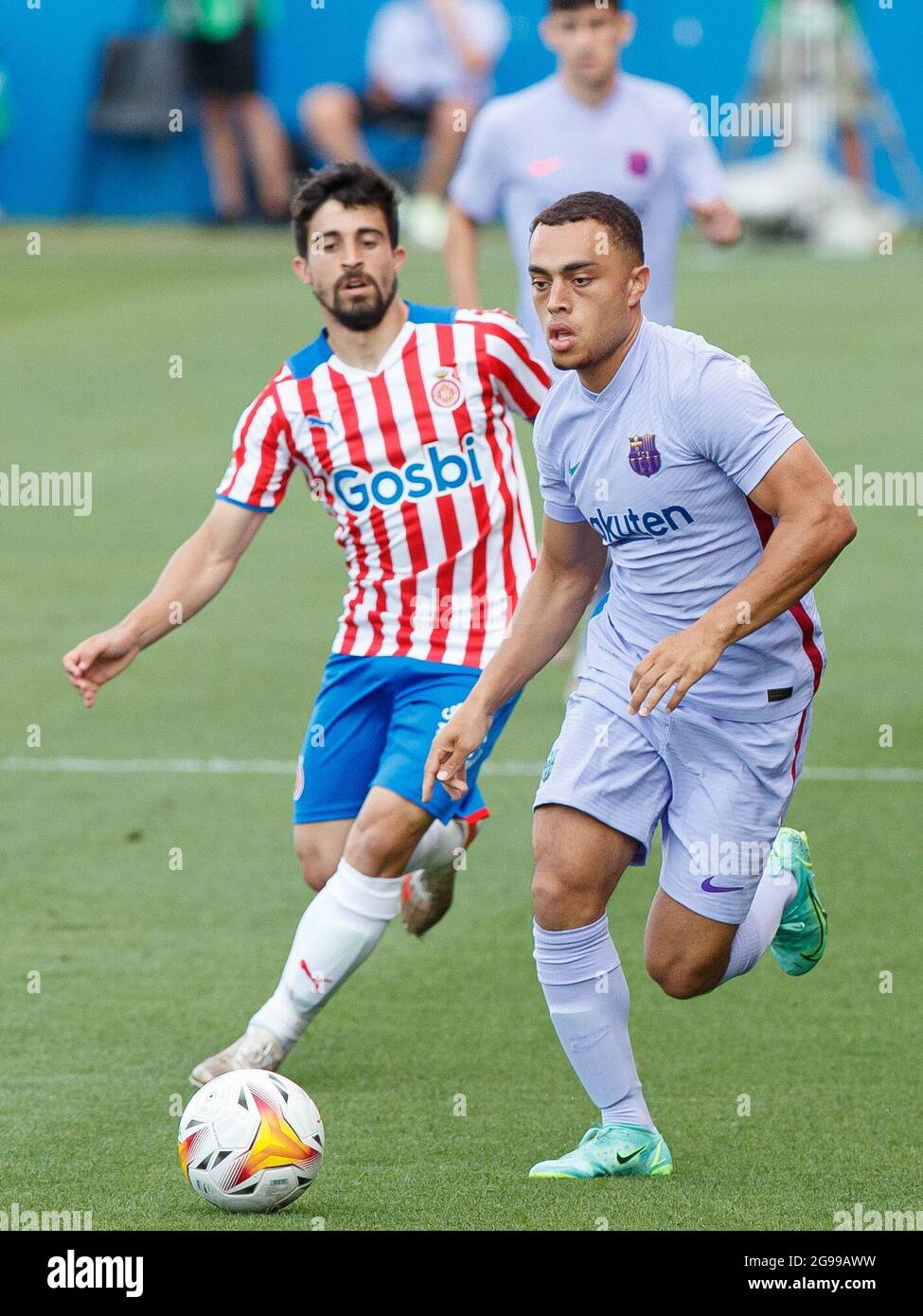 Sant Joan Despi, Spain. 24th July, 2021. Dest of FC Barcelona during ...