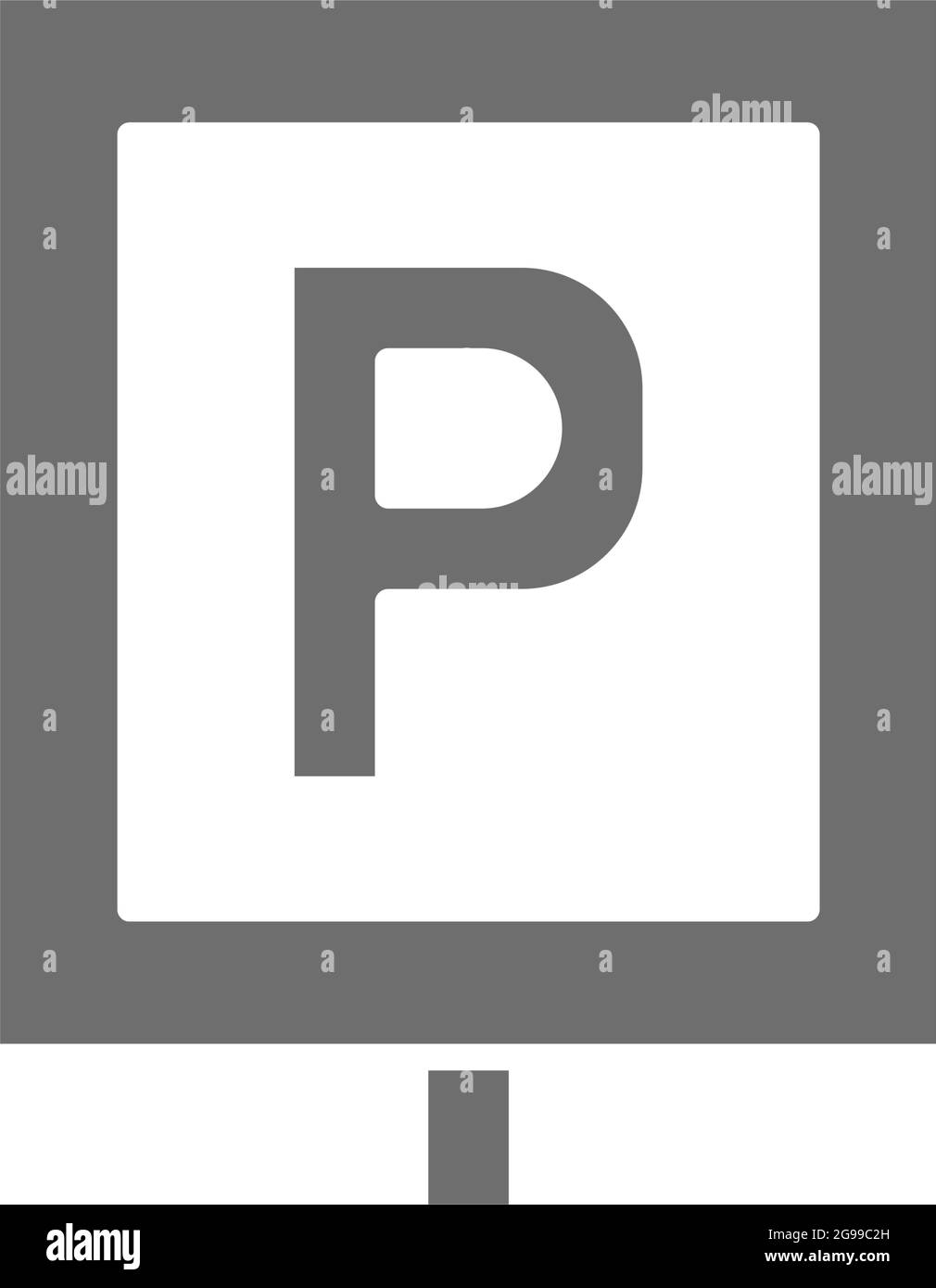 Vector parking area, parking sign grey icon Stock Vector Image & Art ...