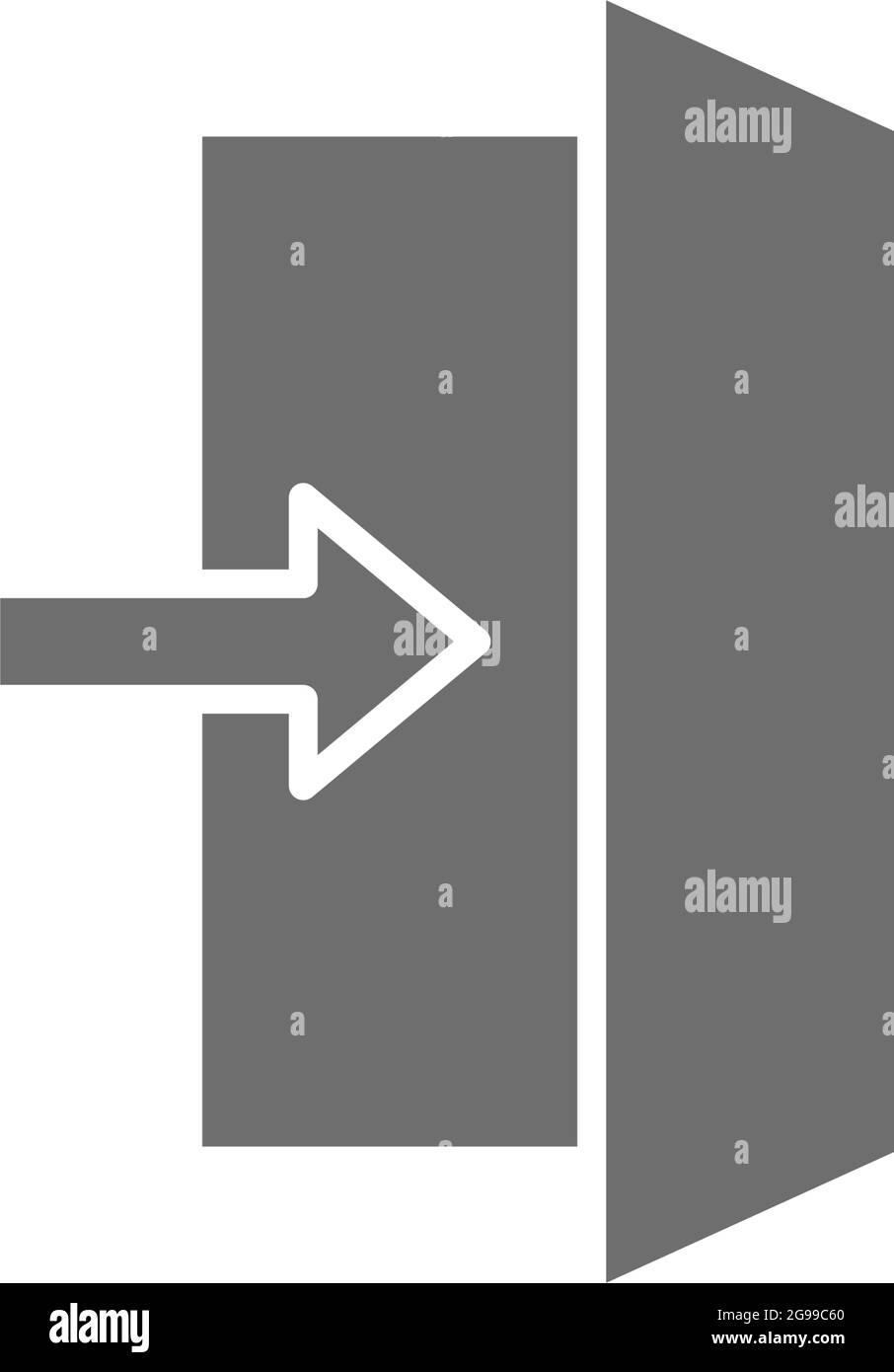 Fire exit sign, emergency exit grey icon Stock Vector Image & Art - Alamy