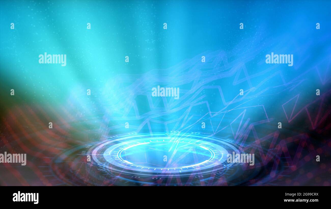 Neon holo teleport background, cg abstract 3D rendering Stock Photo - Alamy