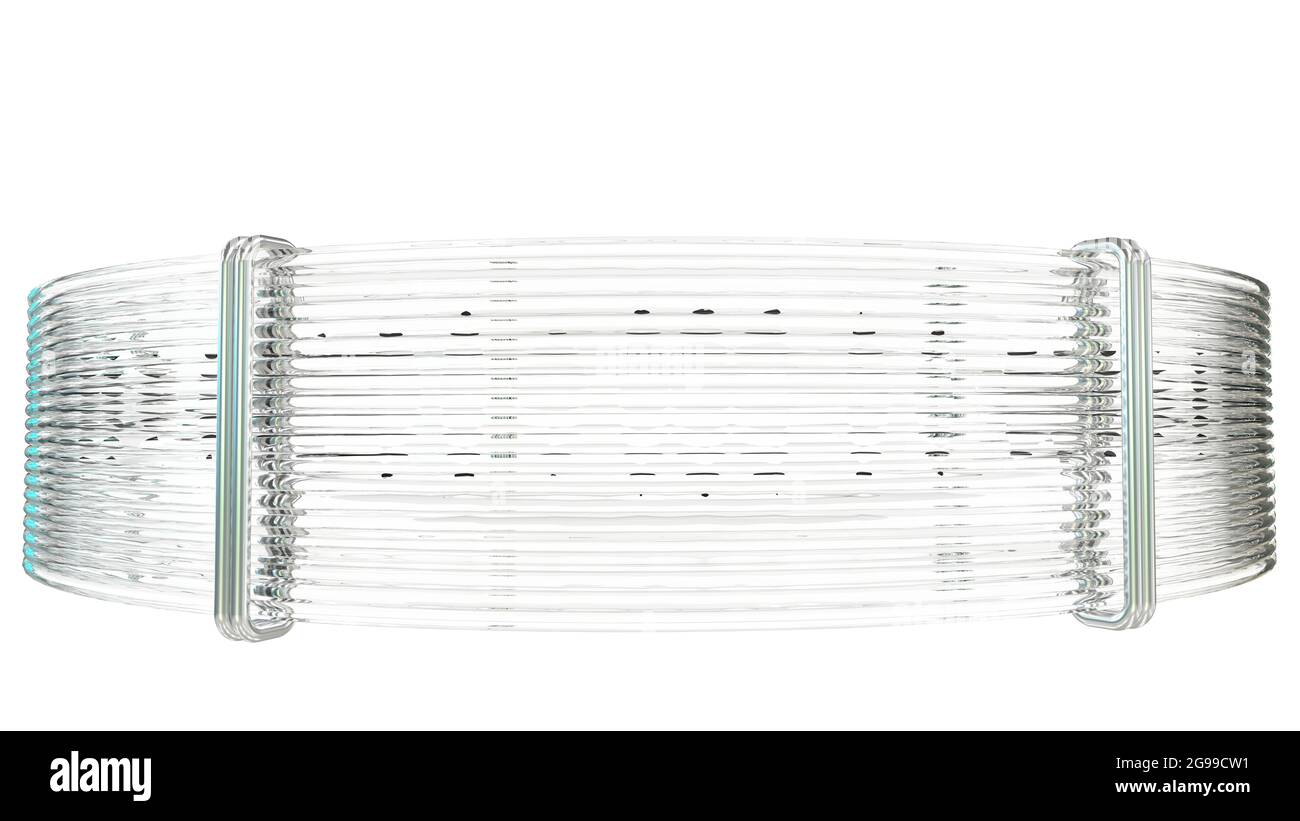 round plastic tube coil - isolated concept industrial 3D illustration ...