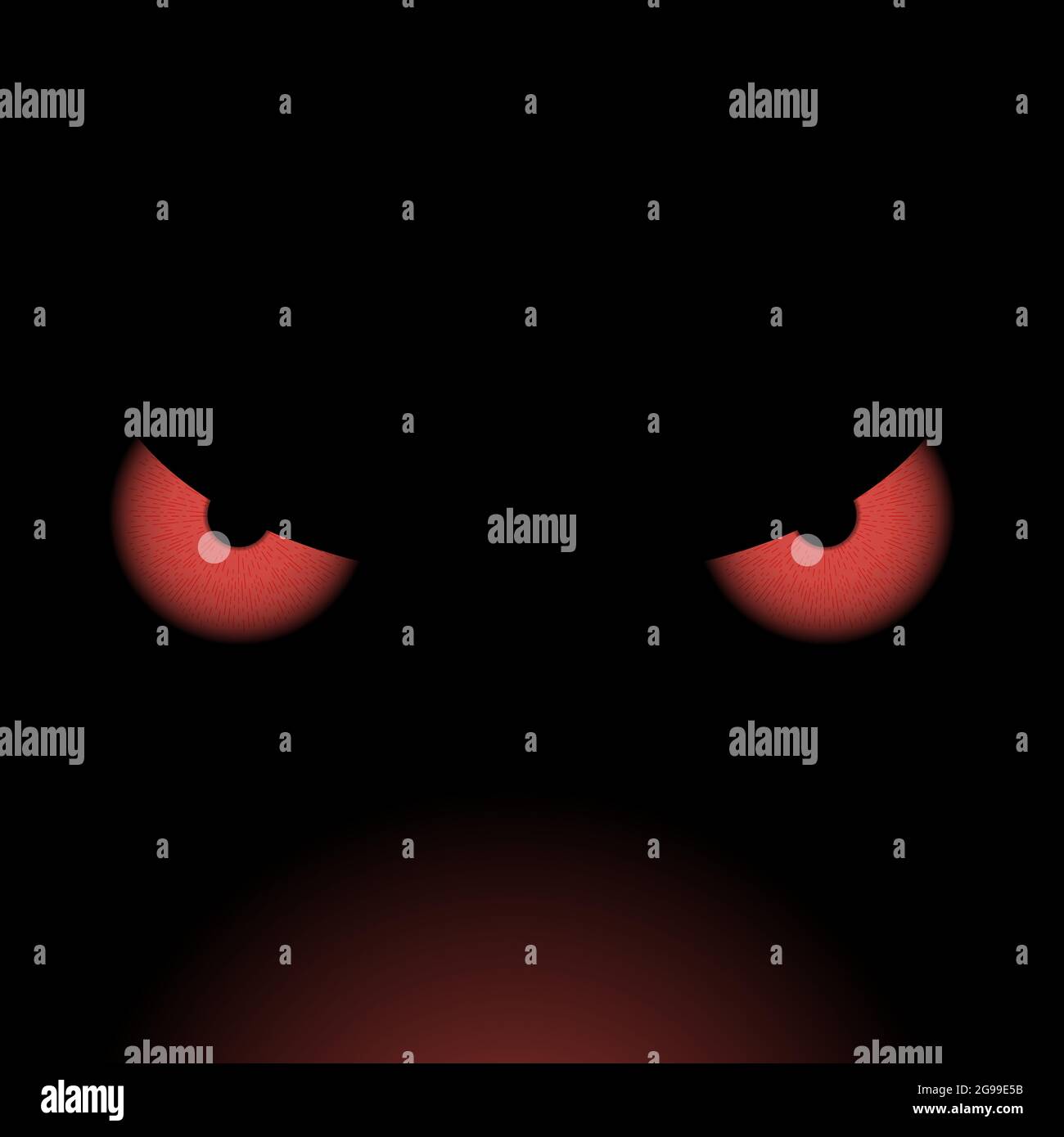 Red Devil Eyes Isolated on Black Background Stock Vector Image & Art ...