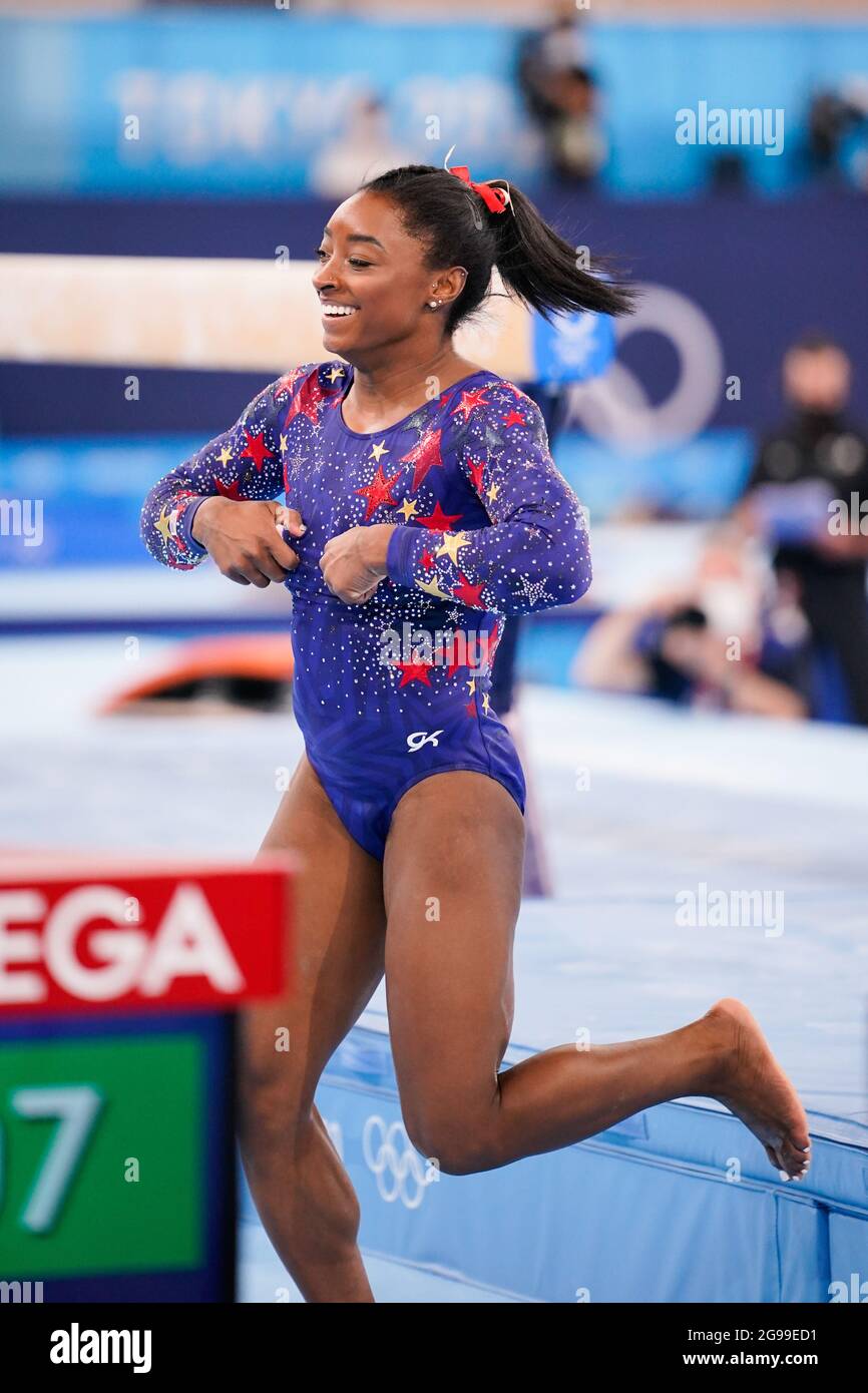 Tokyo, Japan. 25th July, 2021. Simone Biles (USA) Gymnastics - Artistic ...