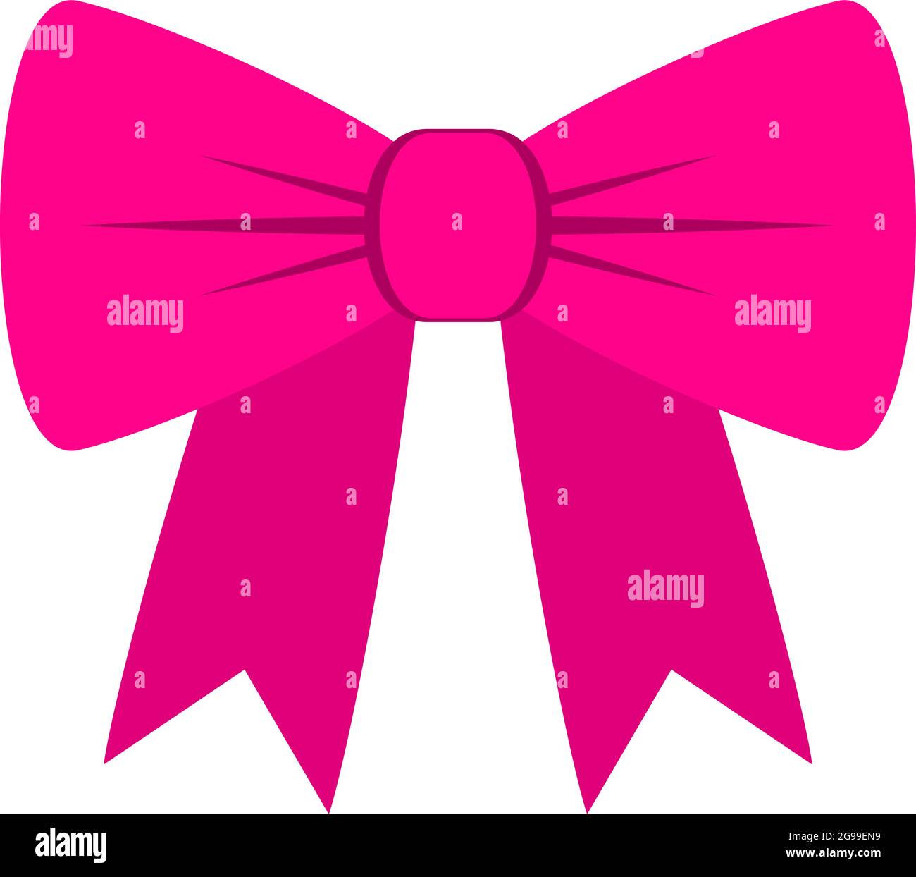 Decorative festive pink bow. Icon for greeting cards Stock Vector Image ...
