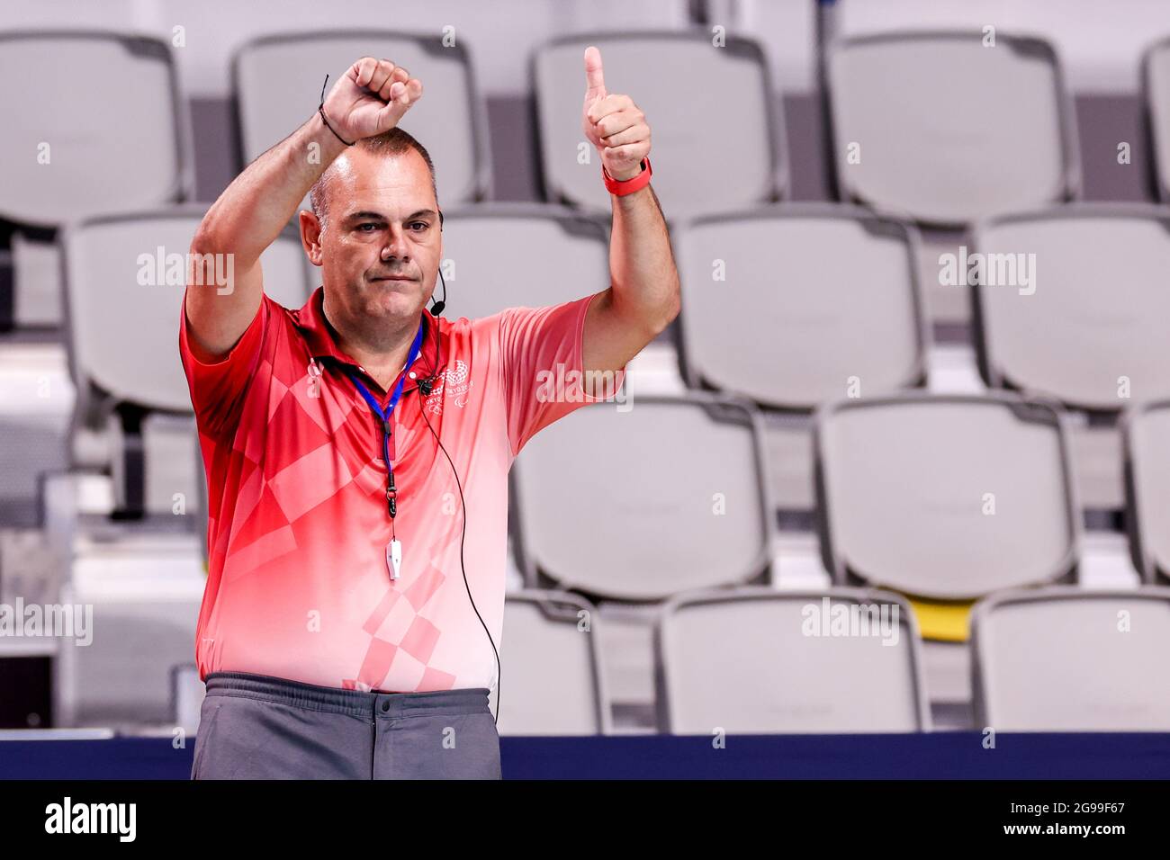 Tokyo, Japan. 25th July, 2021. TOKYO, JAPAN - JULY 25: Referee Georgios ...