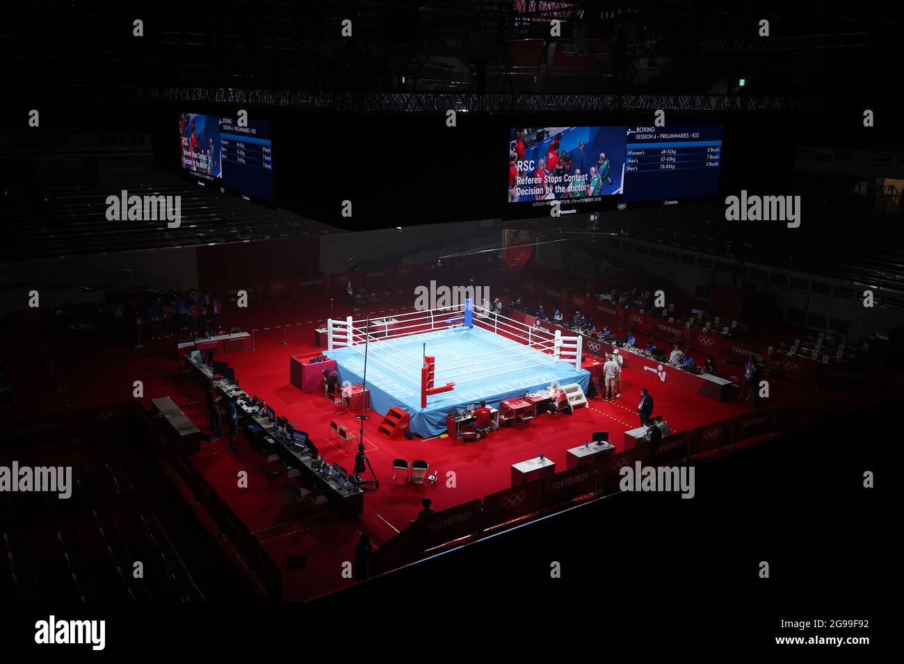 Tokyo, Japan. 25th July, 2021. the Kokugikan Arena Boxing : during the ...