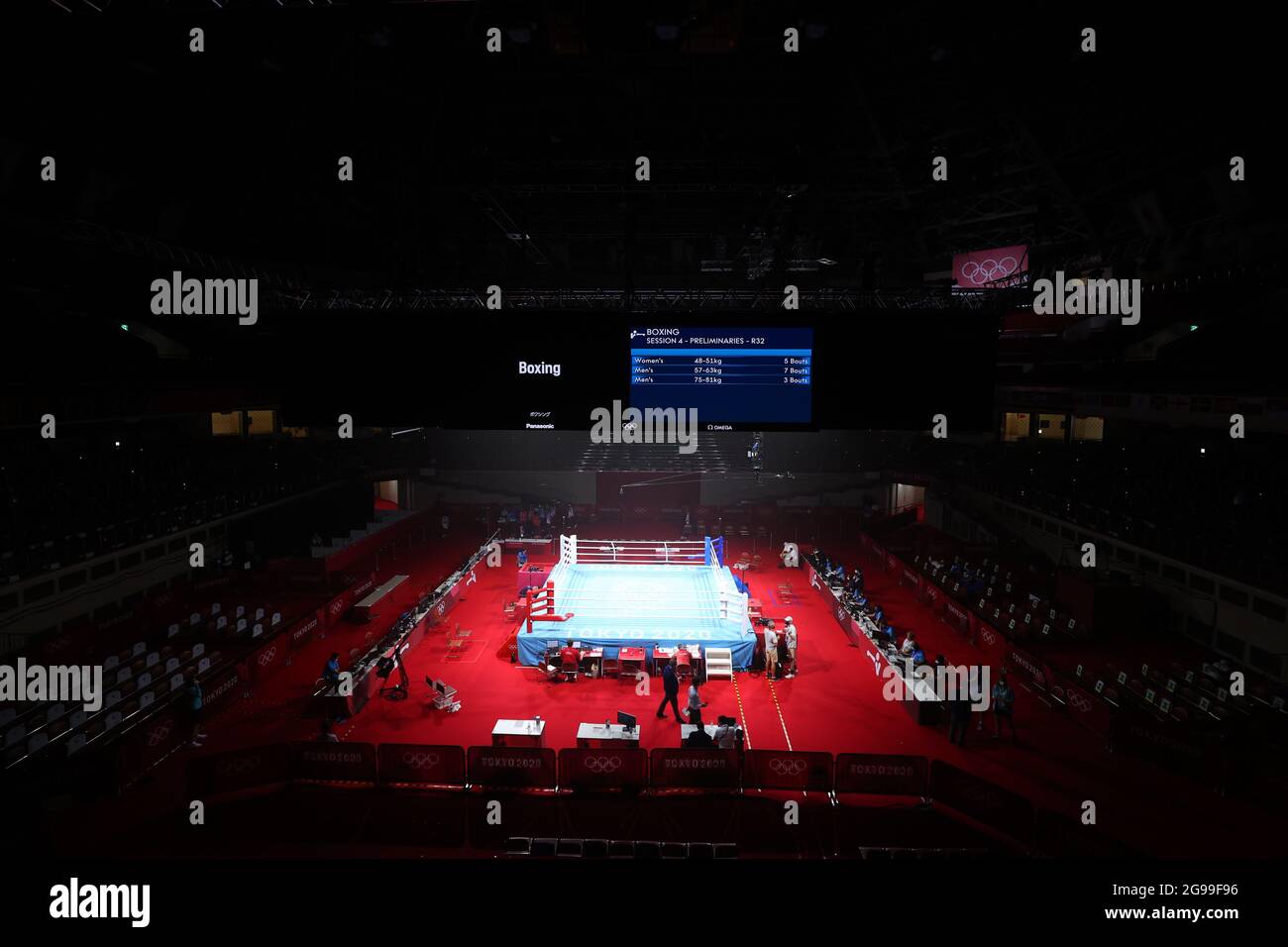 Tokyo, Japan. 25th July, 2021. the Kokugikan Arena Boxing : during the ...