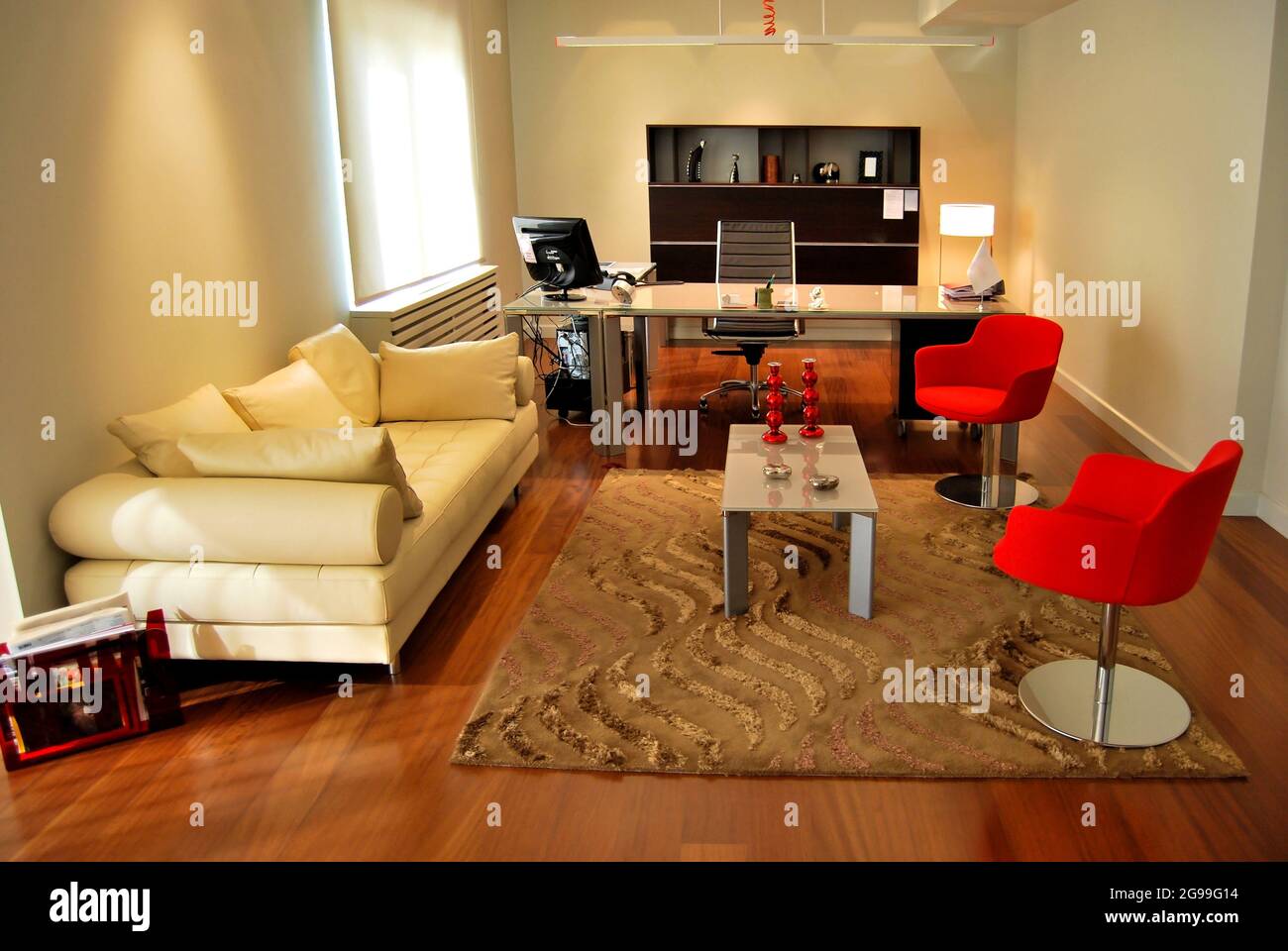 Modern office furniture, boss room, manager table and chairs, modern ...