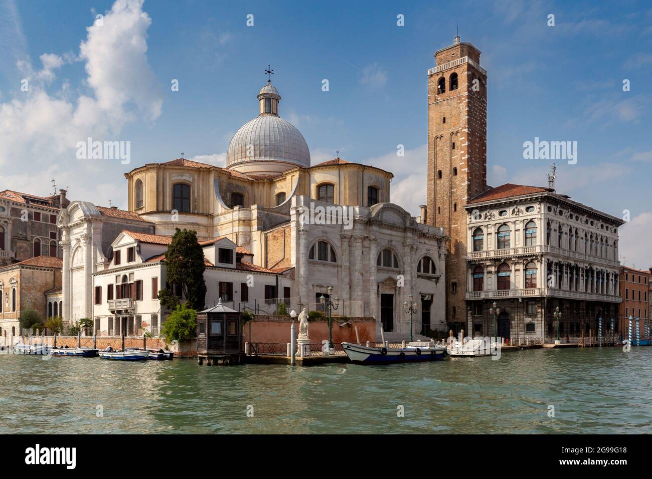 Facades of old medieval houses along the canals. Venice. Italy Stock ...