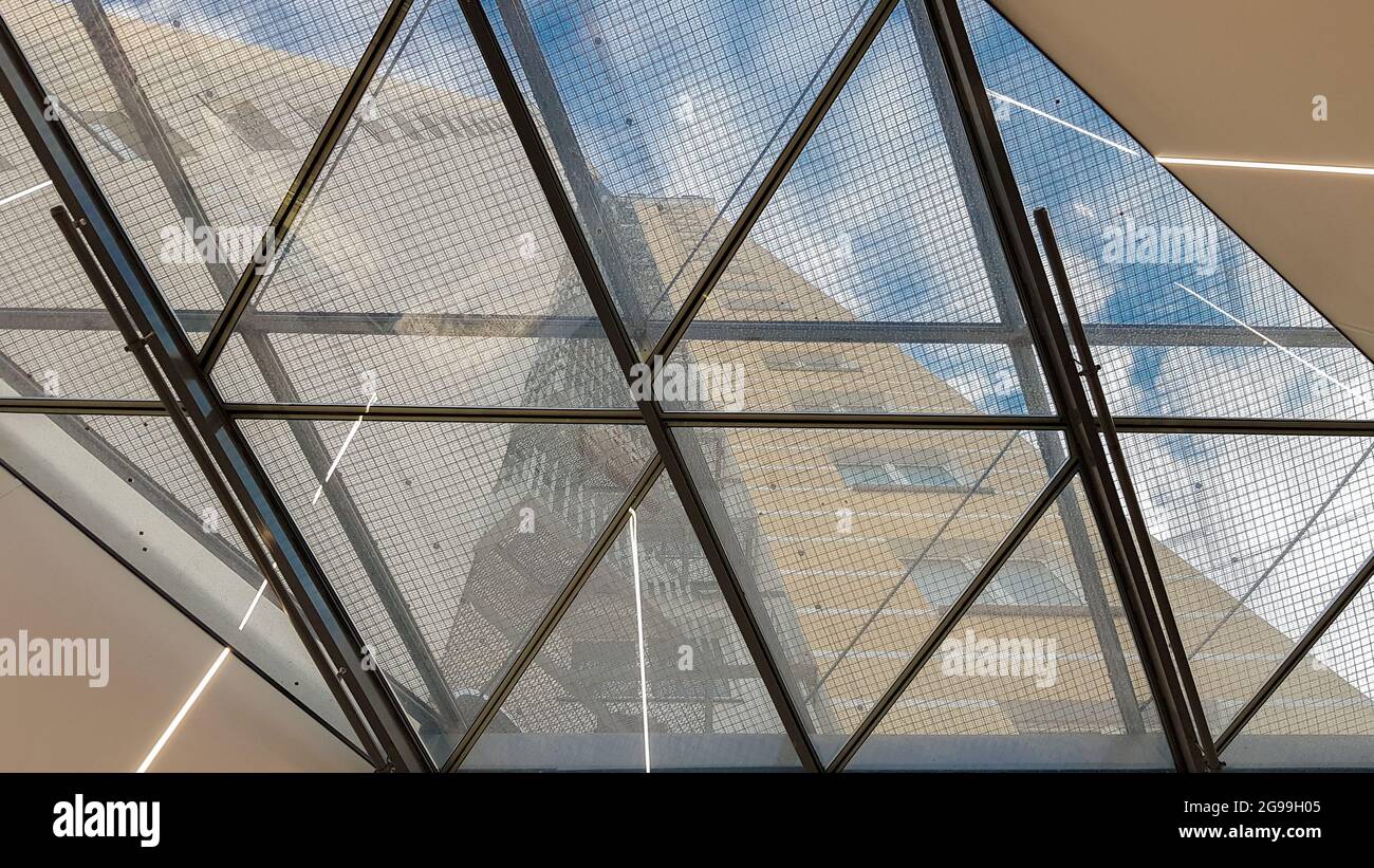 Ukraine, Kiev - September 24, 2019: Structural glazing of the facade ...