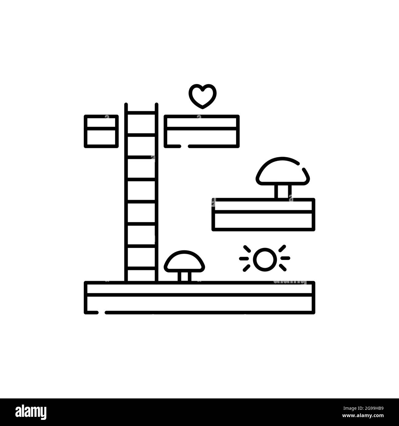 Platformer olor line icon. Computer games genres. Pictogram for web ... Platformer olor line icon. Computer games genres. Pictogram for web ...