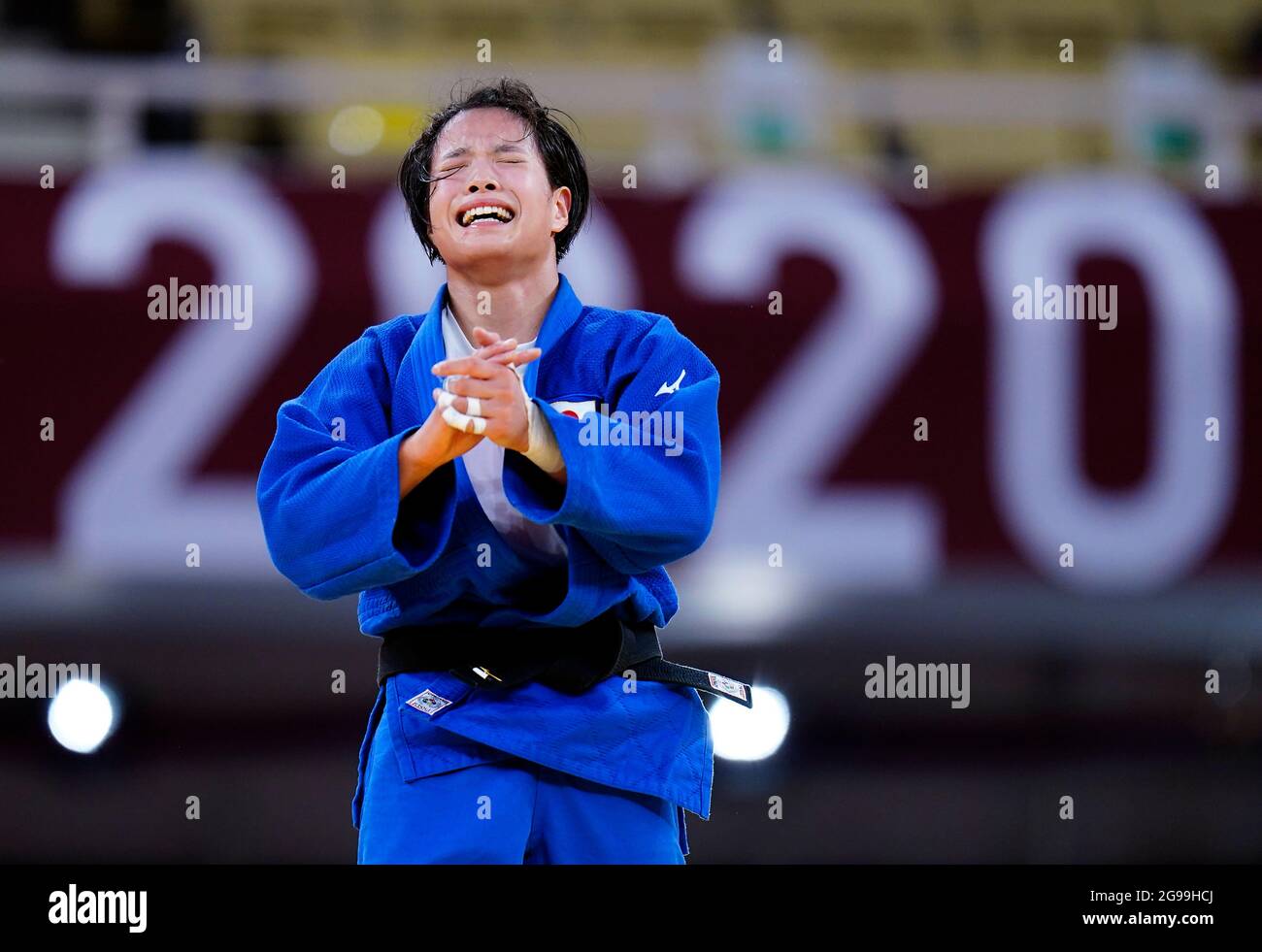 Japan’s Uta Abe celebrates winning Gold in the Women's -52kg Judo at ...