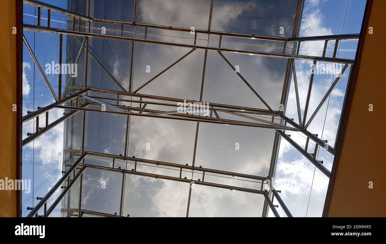 Structural glazing of the facade. Abstract background with glass ...