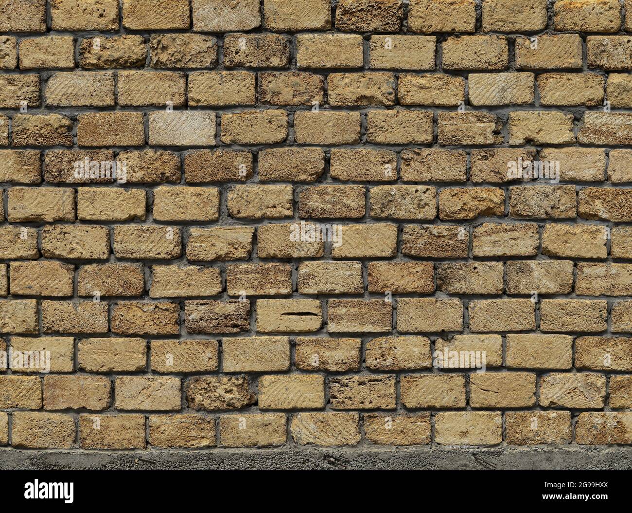 Seamless Antique Yellow Brick wall texture horizontal tile Stock Photo ...
