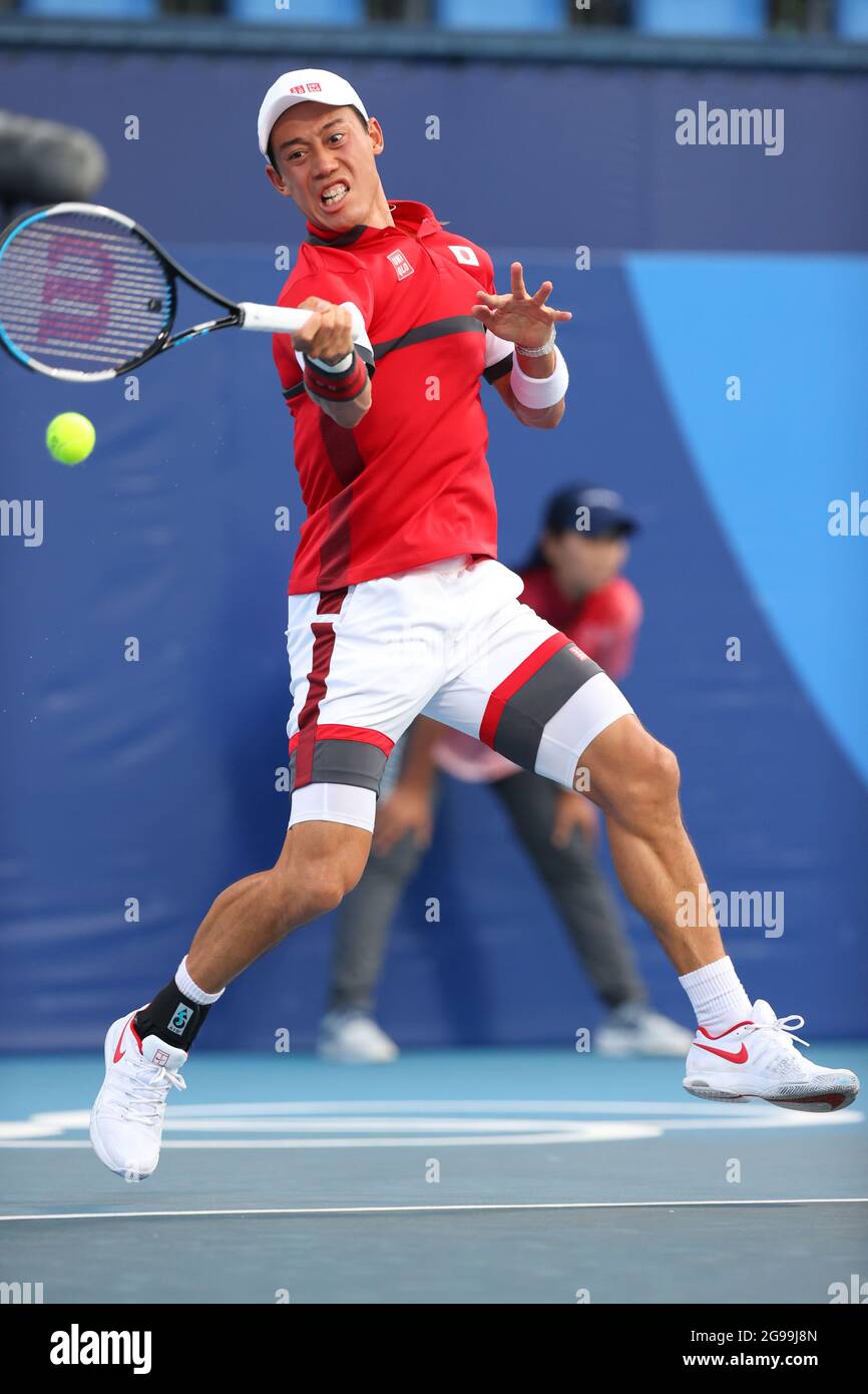 Tokyo, Japan. 25th July, 2021. Kei Nishikori (JPN) Tennis : Men's ...